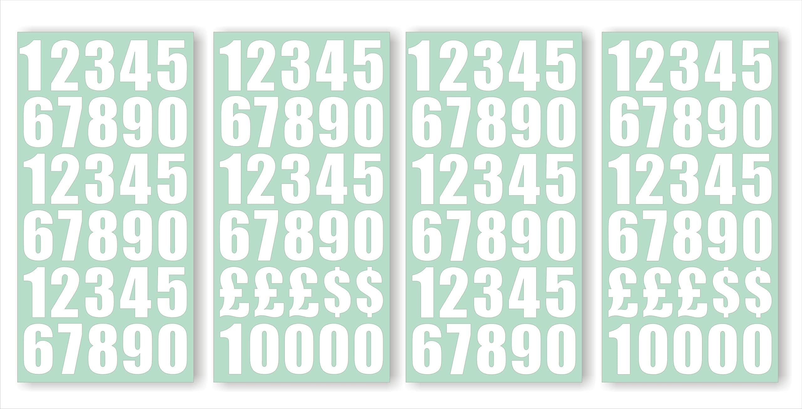110 x 1 Inch Vinyl Numbers * Self Adhesive * Peel & Stick* waterproof ...