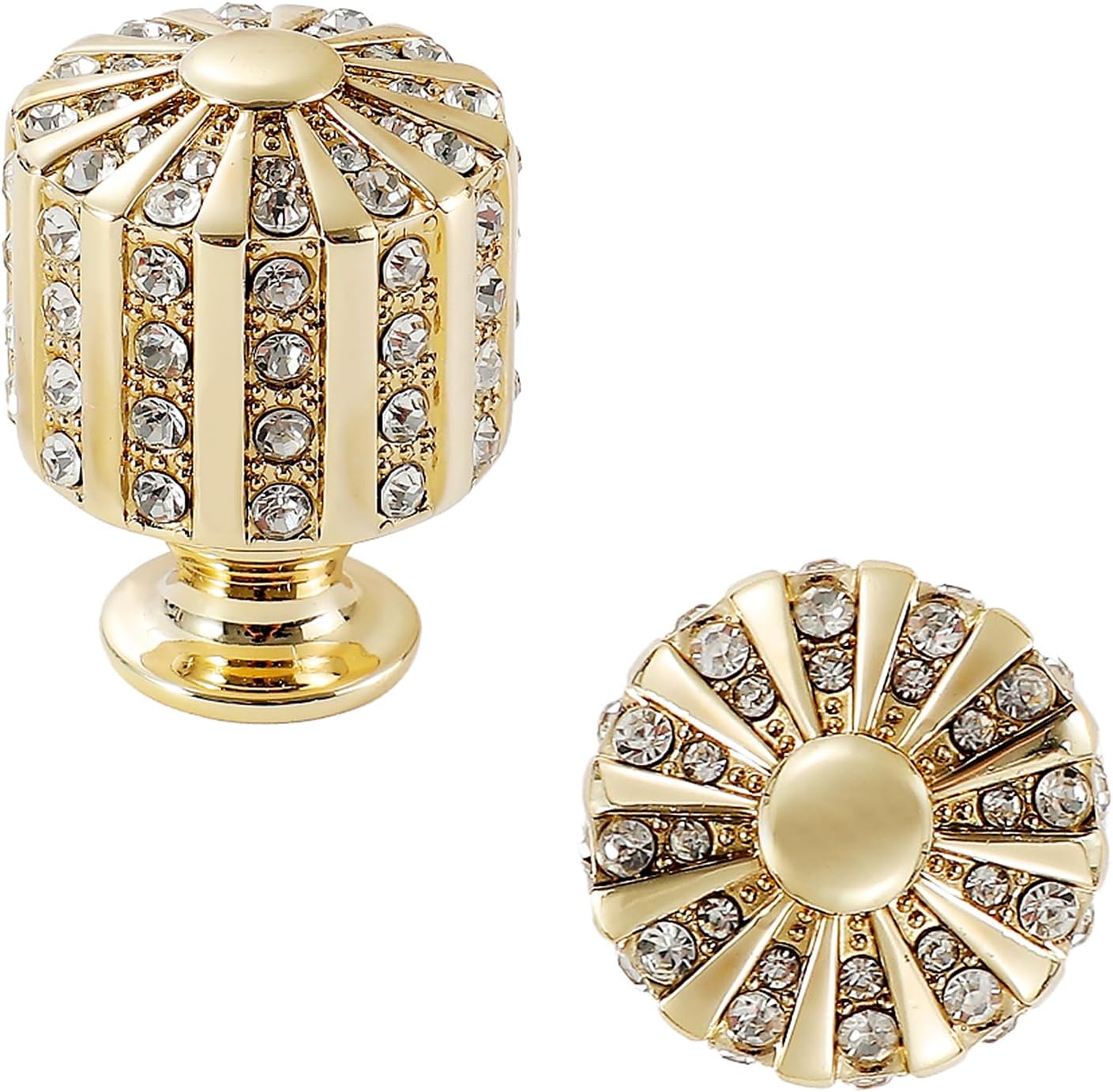 AOBITE 6 Pack Gold Diamond Cabinet knobs Kitchen Cabinet Pulls with ...