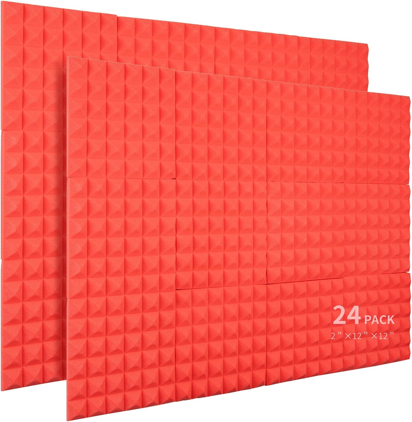 Acoustic Foam Panels, 2" X 12" X 12" Studio Wedge Tiles Sound ...