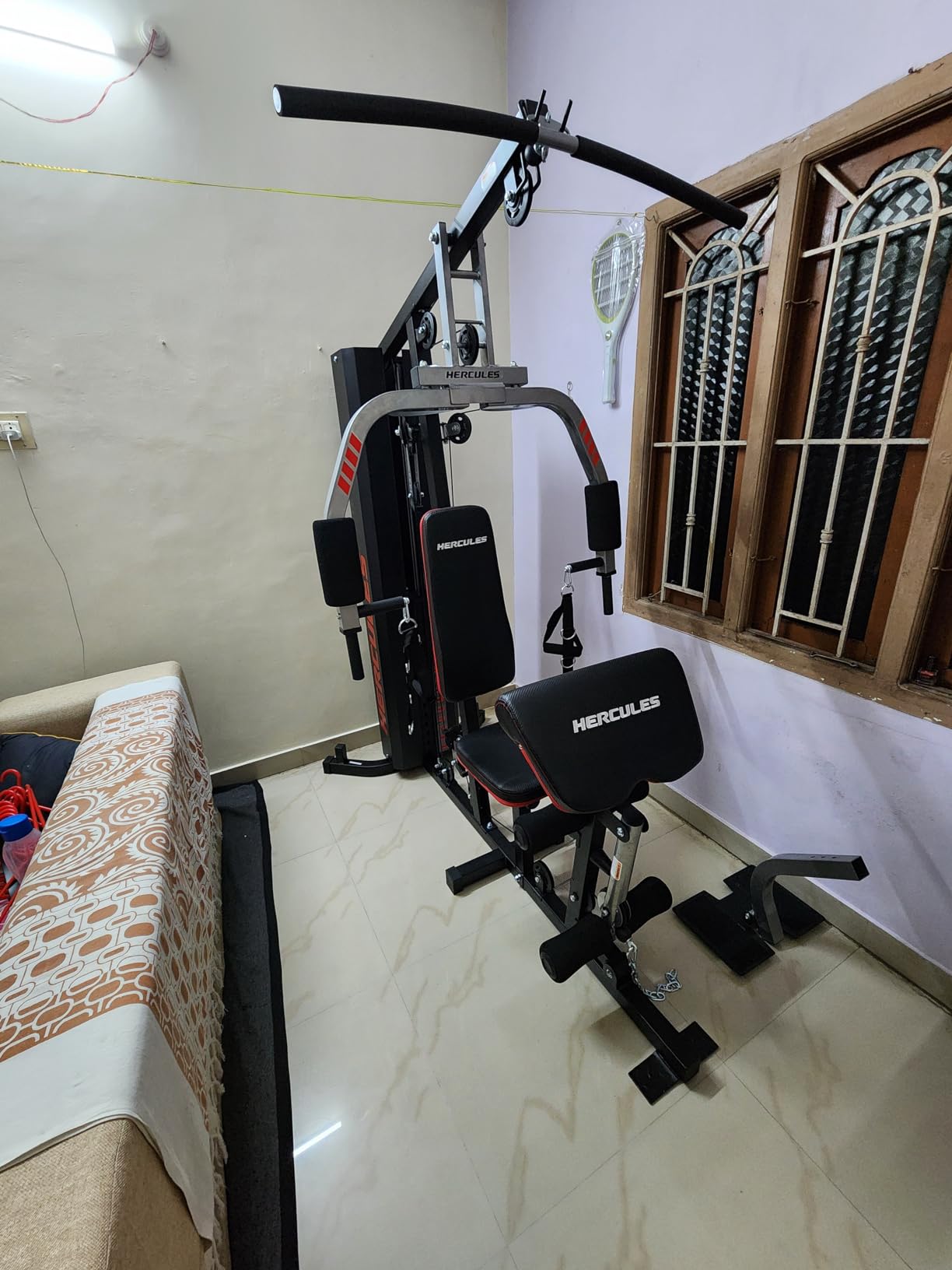 Hercules Fitness Alloy Steel Multi Gym SM110 150 Lbs Home Gym Machine ...