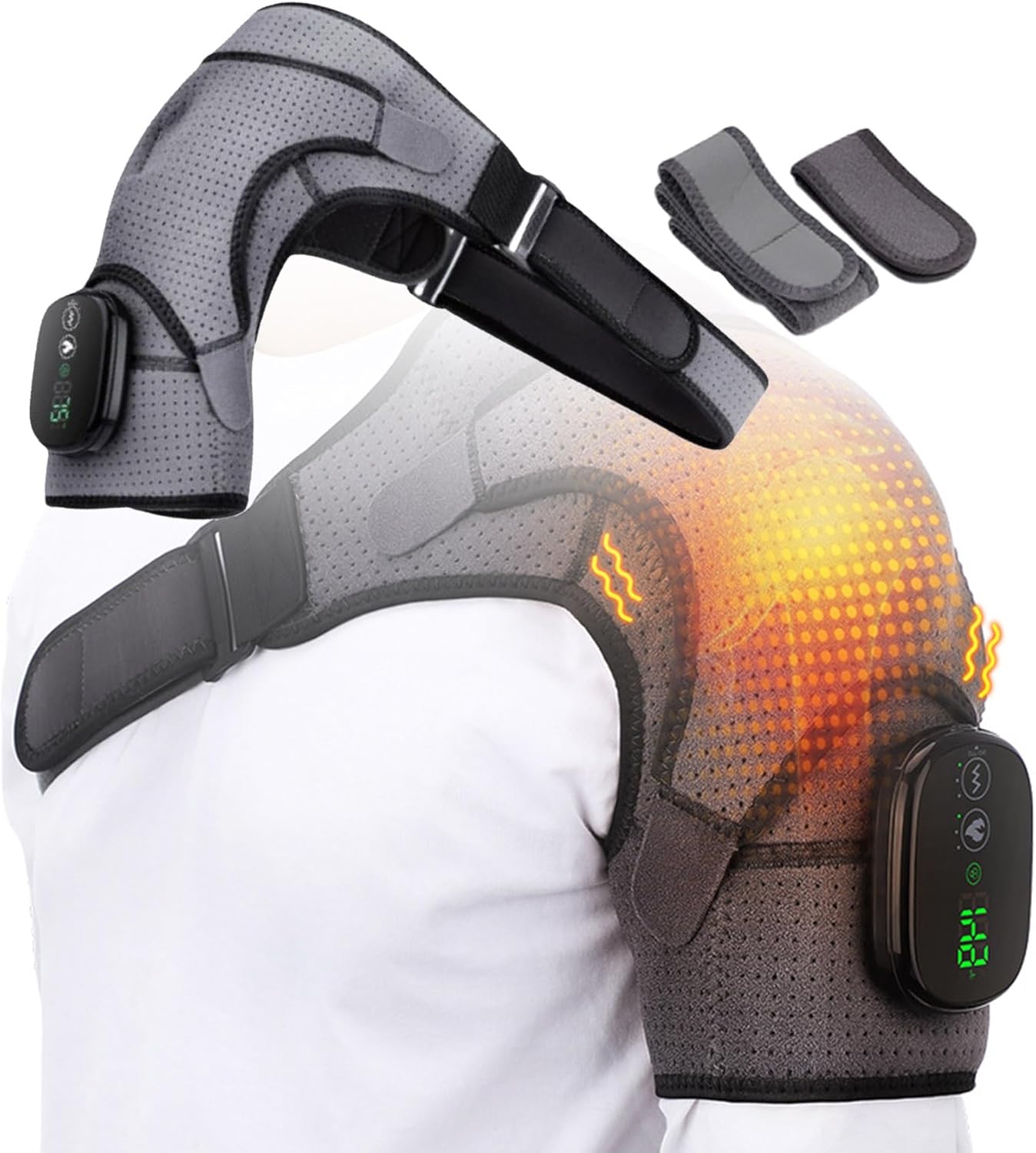 Amazon.com: TRIPLE METHOD Shoulders Massager, Adjustable Triple Therapy ...