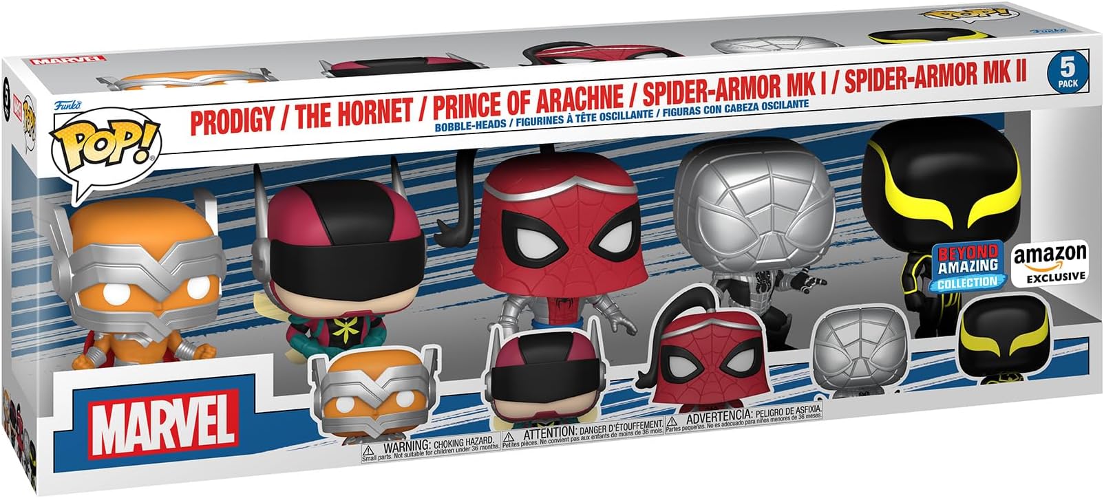 Amazon.com: Funko Pop! Marvel: Spider-Man: Beyond Amazing 5 Pack ...