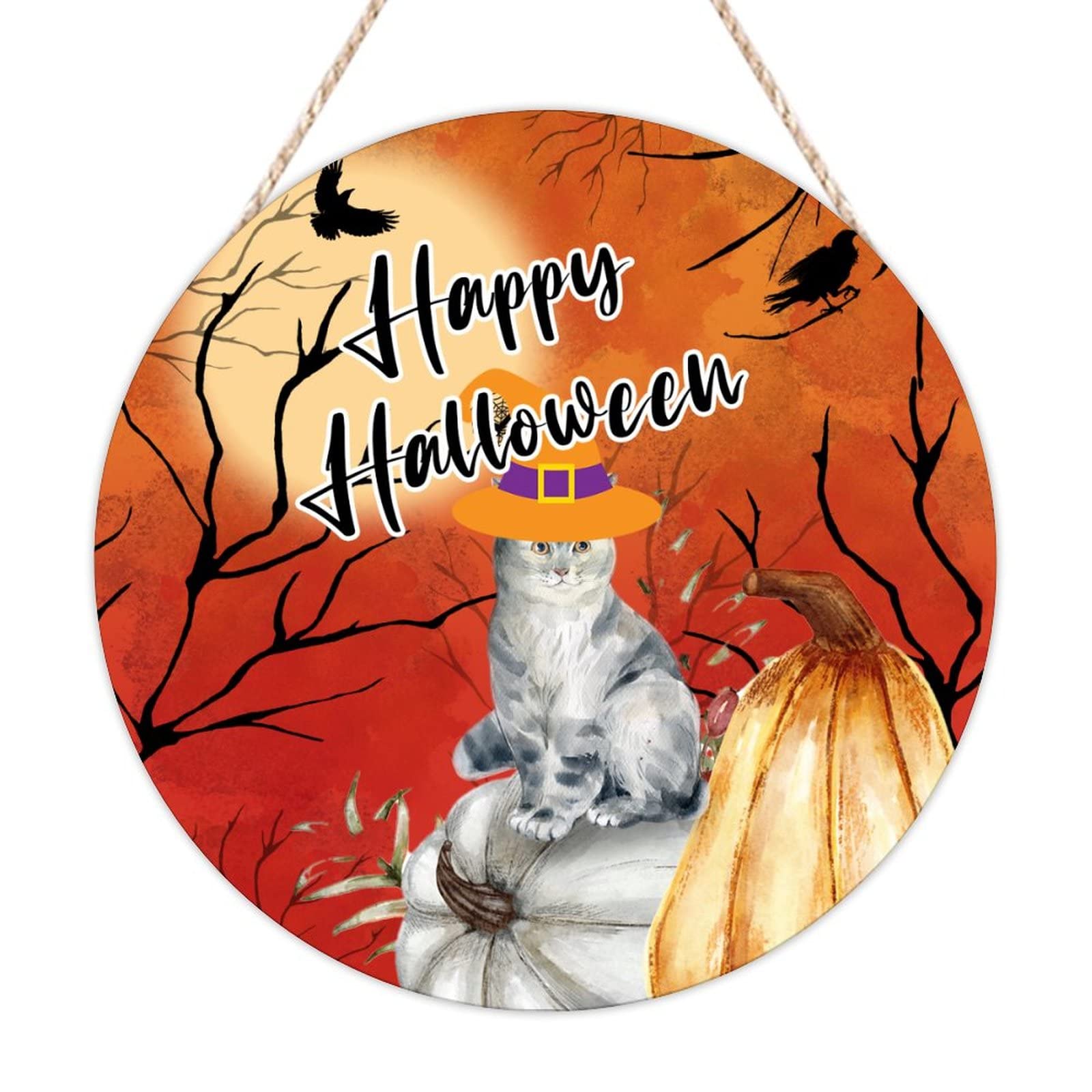 Happy Halloween Borden DECO BORD 'HAPPY HALLOWEEN' ORANJE