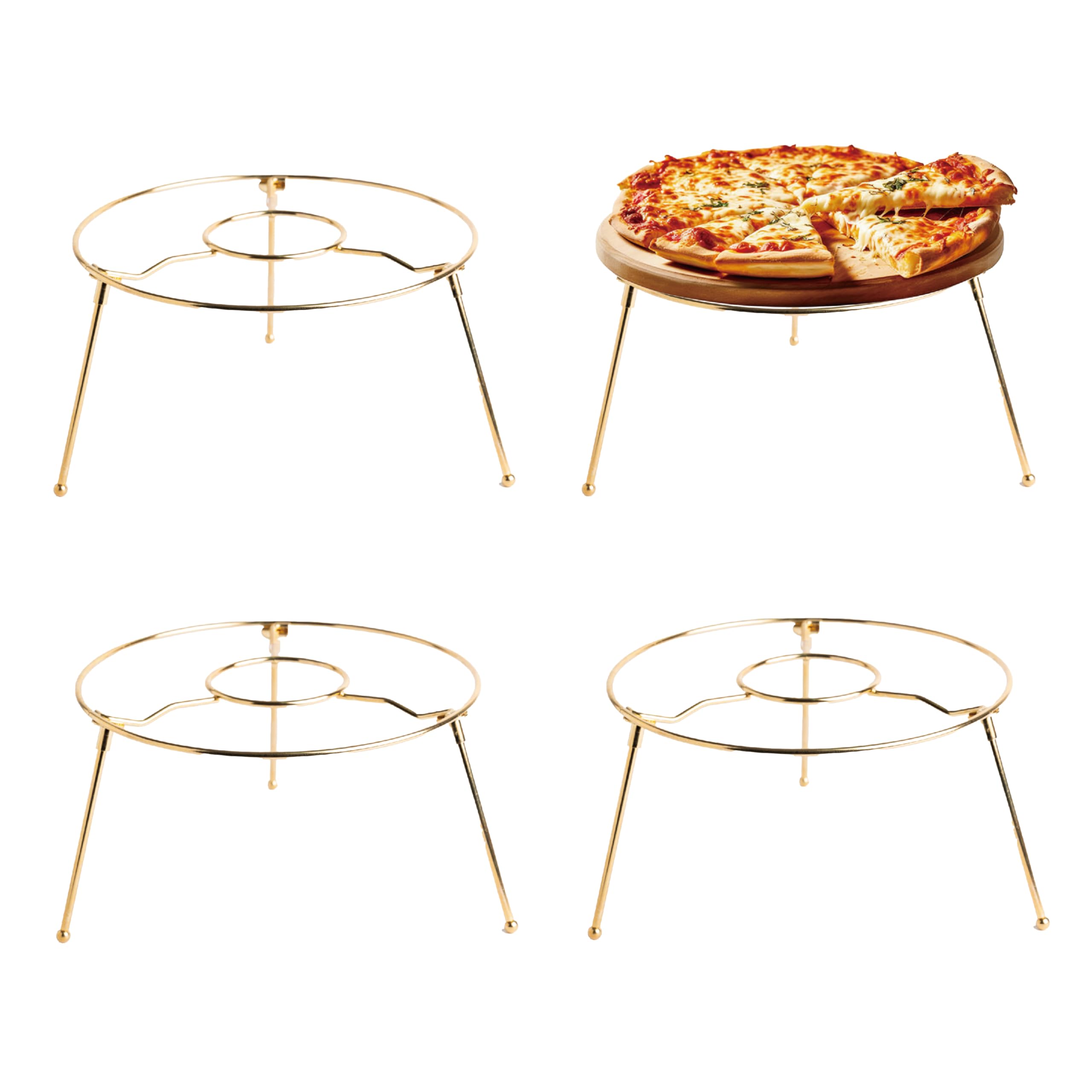 Amazon.com: HOHIYA 4 Pcs 9 Inch Pizza Stand Holder Riser Display ...
