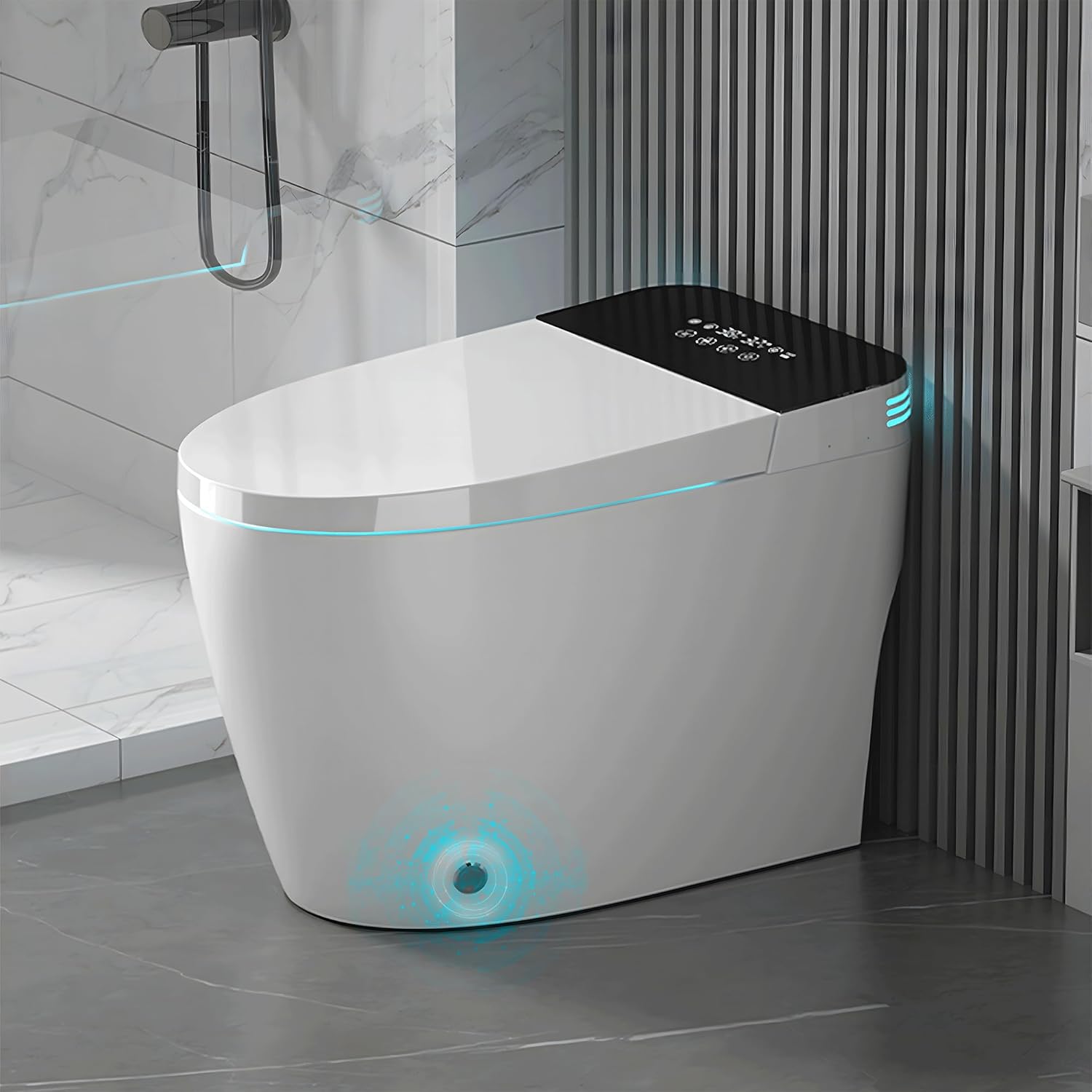 Smart toilet with Vioce Control AUTO Open & Close, Smart Toilet with ...