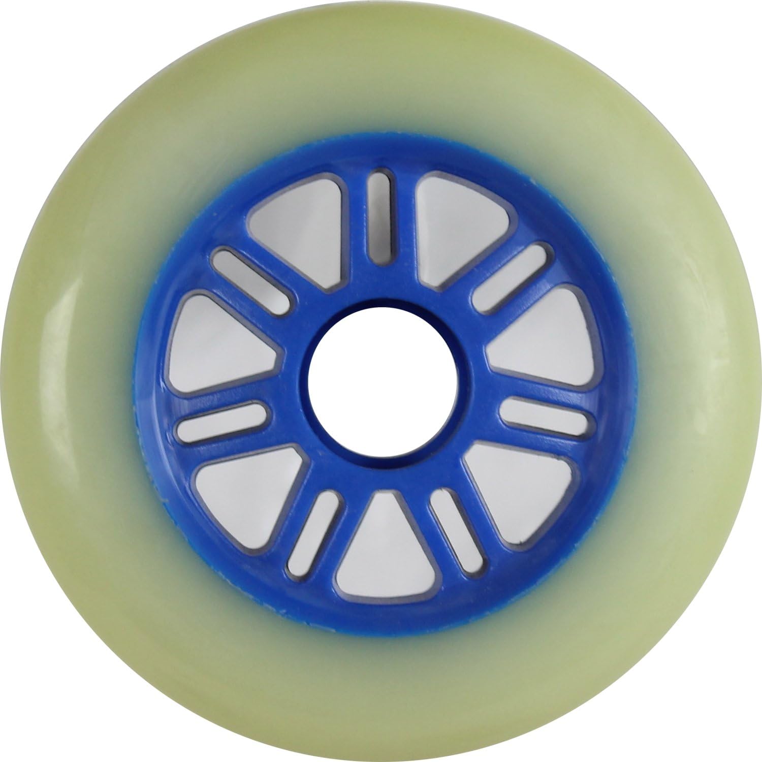 Amazon.com: Kick Push Plastic Hub Scooter Wheel White/Blue 7 Spoke Hub ...