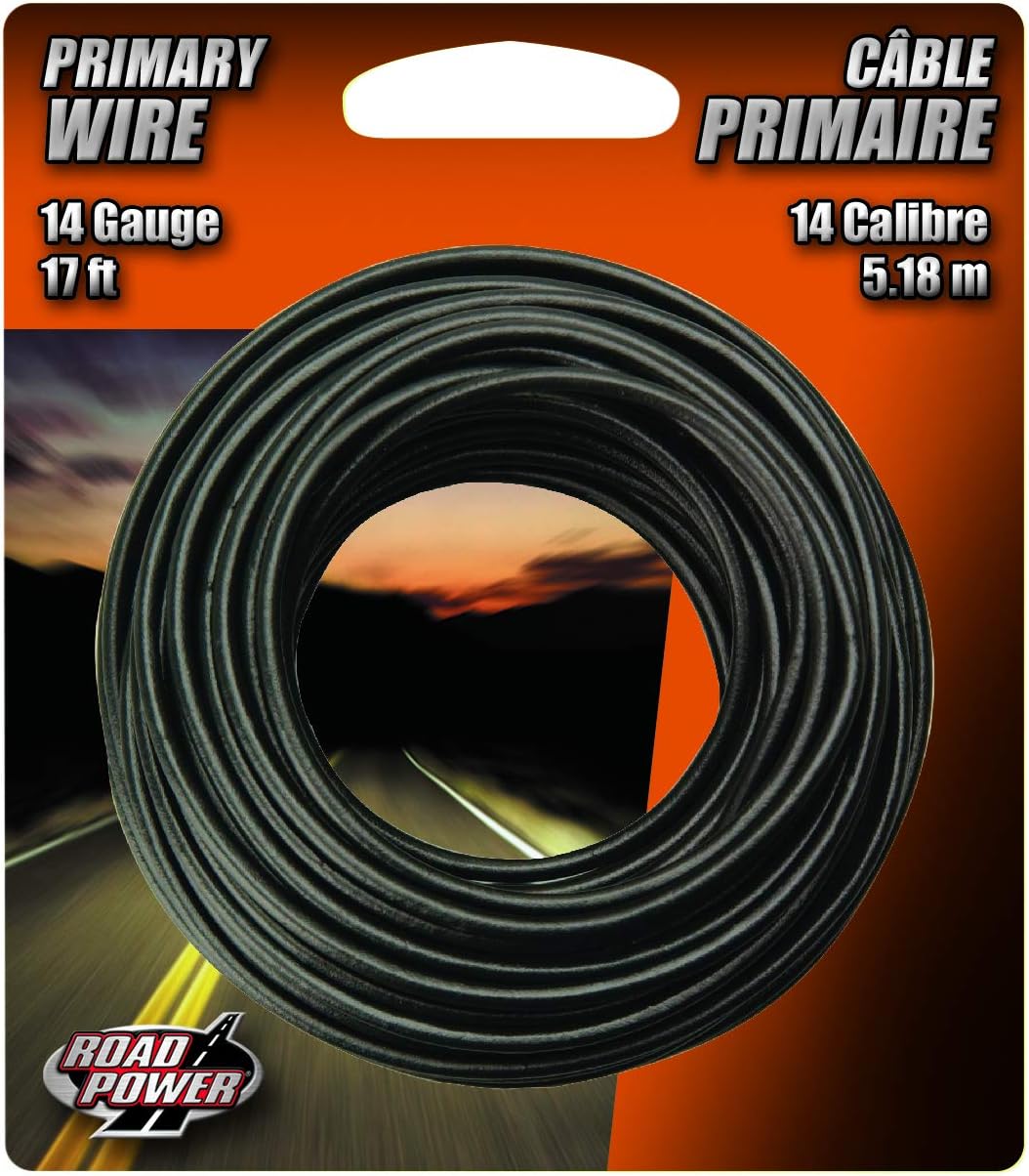 Coleman Cable 14-1-14 14-Gauge 17-Foot Automotive Copper Wire; Yellow ...