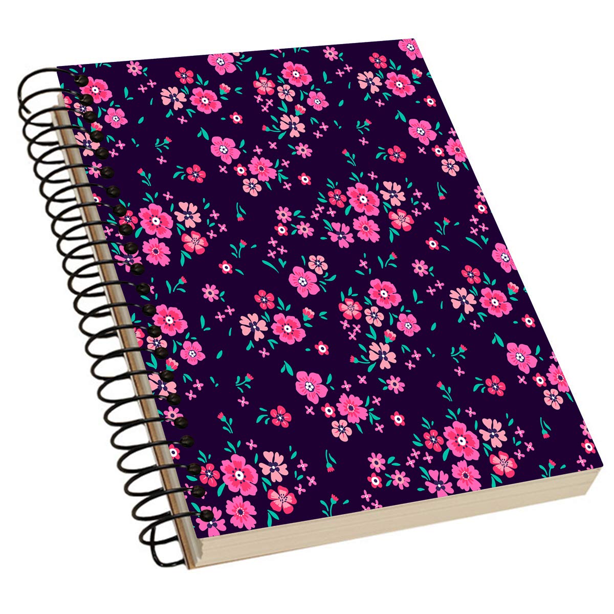 SHREEOM Spiral Bound Notebook Single Rule Notebook Size A5 Floral shreeom-spiral-bound-notebook-single-rule-notebook-size-a5-floral