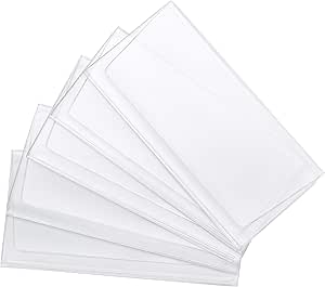 Set of 5 Clear Checkbook Protector Divider Inserts for Duplicate Checks ...