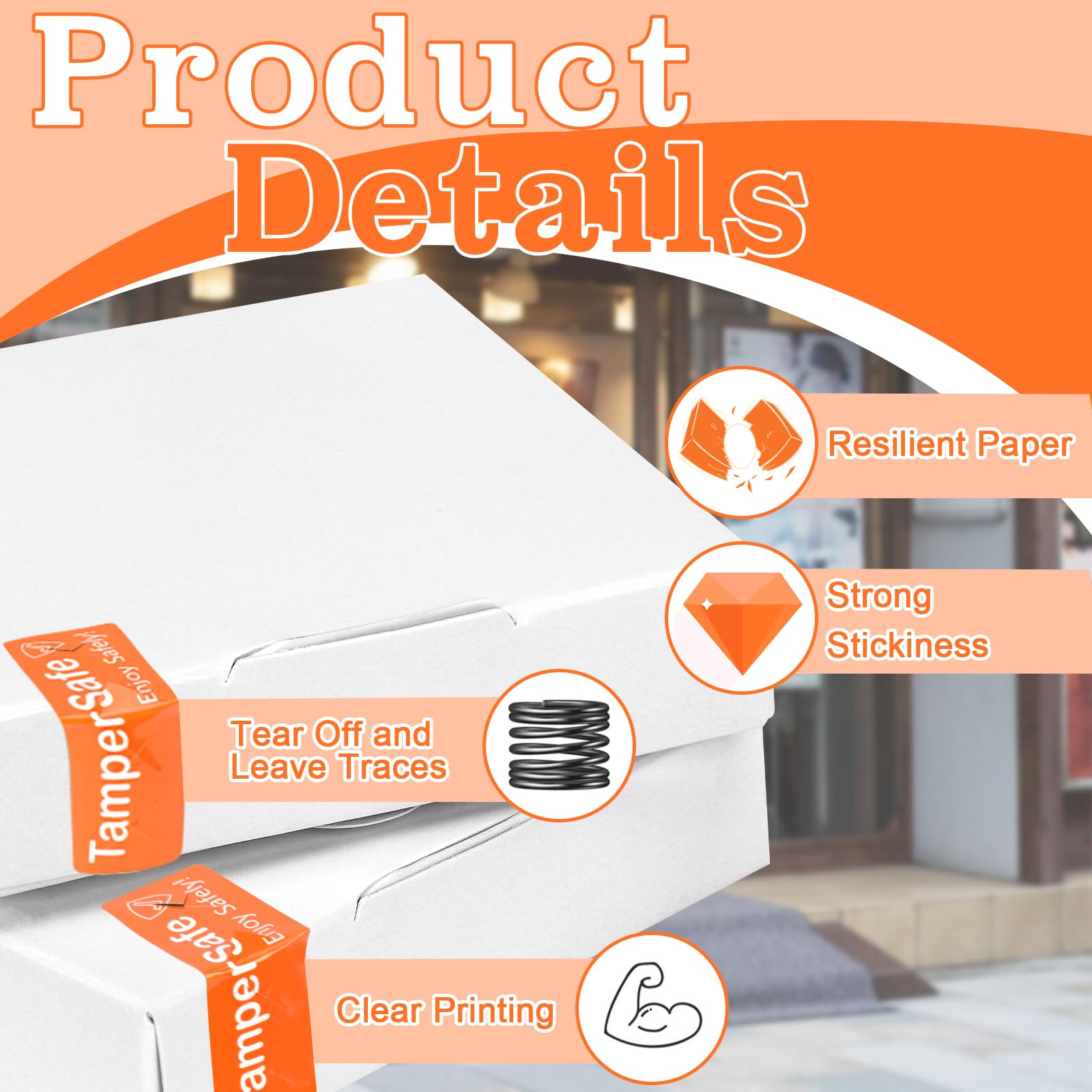 Snapklik.com : 500 Pieces Tamper Evident Label1 3 Inch Food Delivery ...