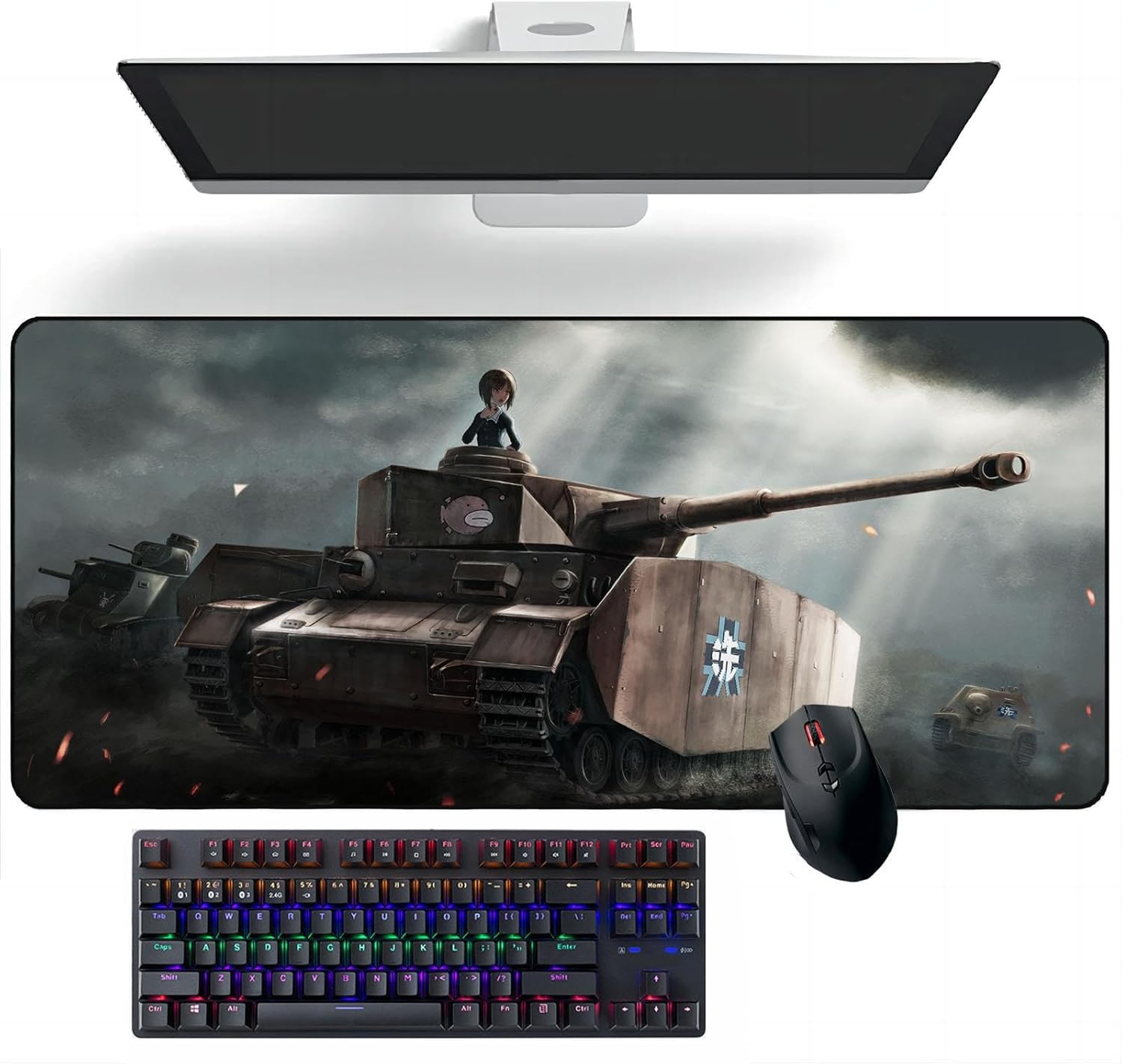 Anime Mouse pad Girls und Panzer Anime Mouse Pads Deskmat Keyboard Mat ...