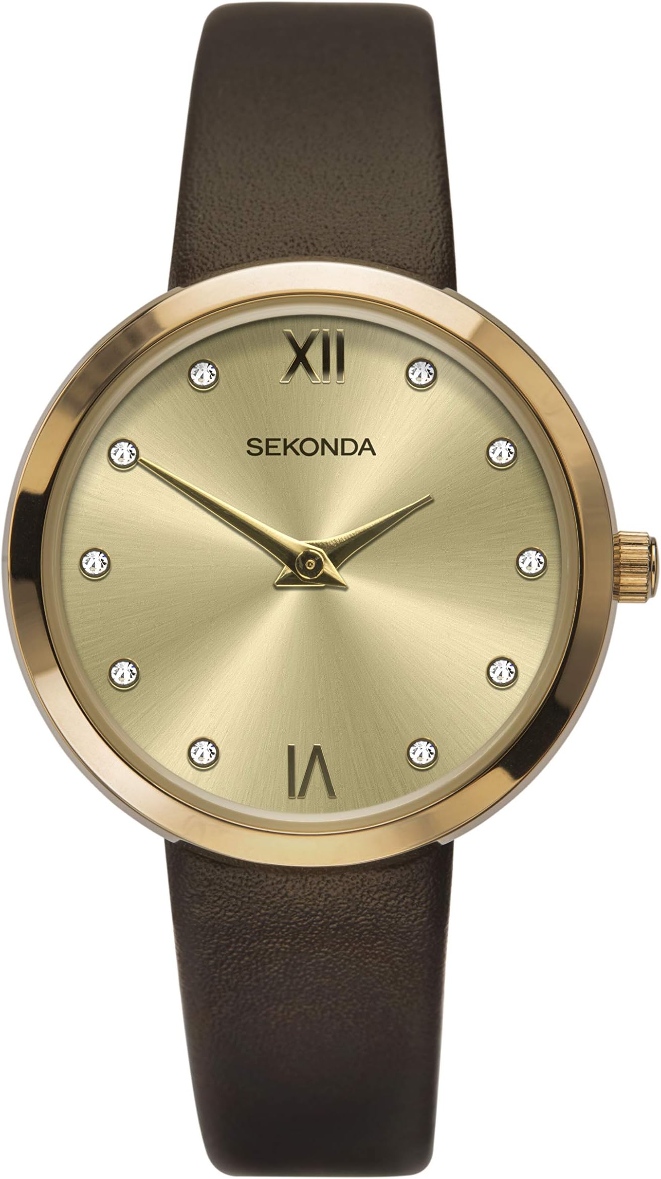 Sekonda Womens Analogue Classic Quartz Watch with Leather Strap 2887 ...