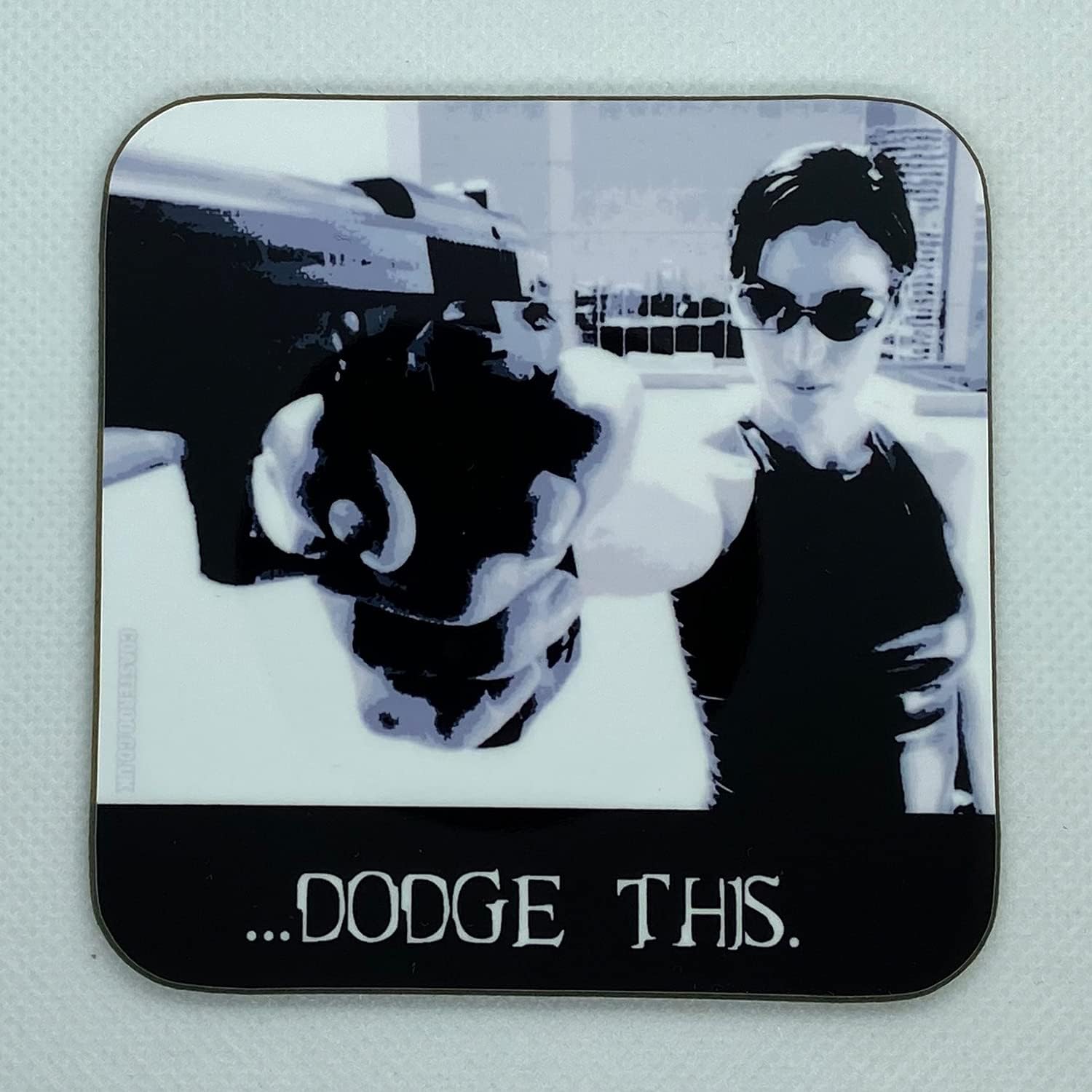 Dodge This - Trinity from The Matrix - Drinks Coaster - Hardboard - 9cm ...