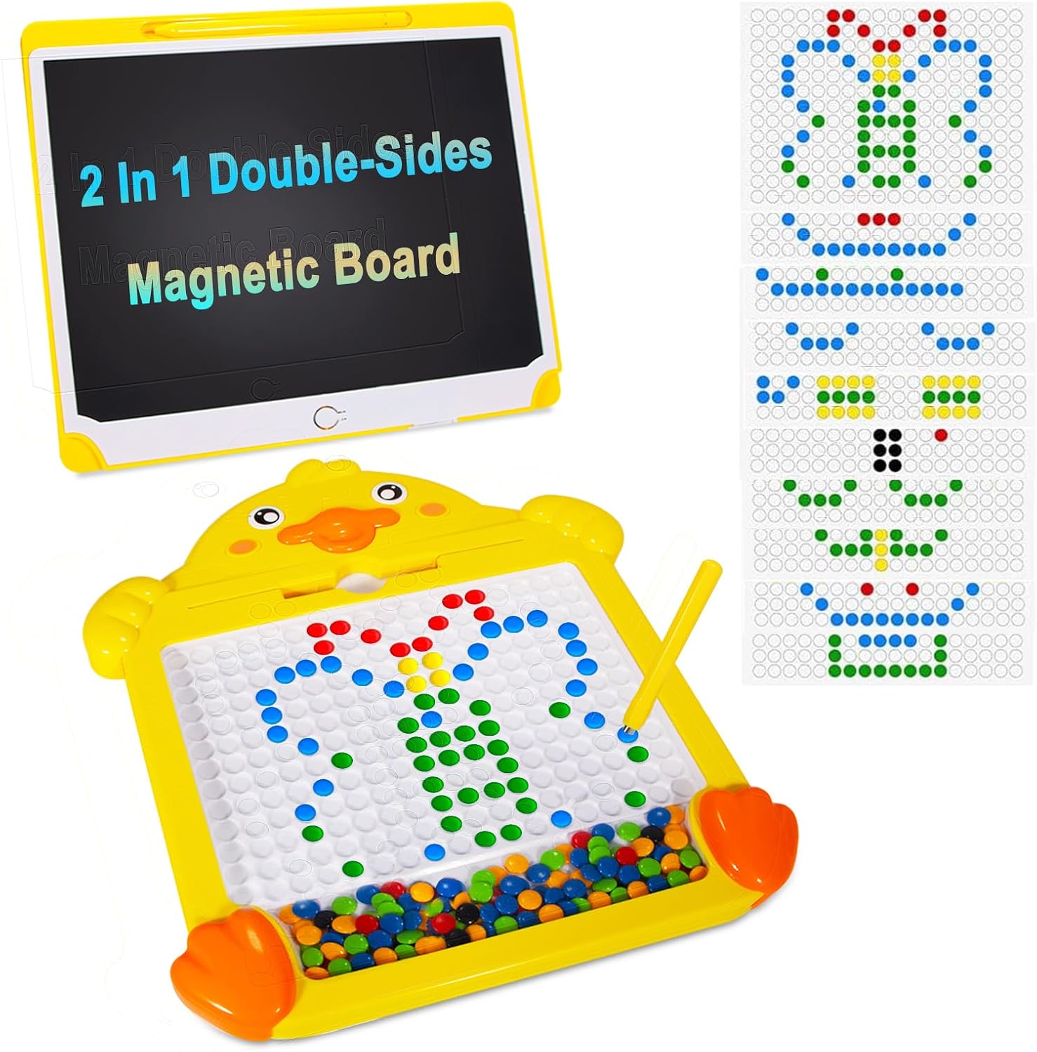 Tablero de dibujo magnético 2 en 1 y tableta de escritura LCD ...