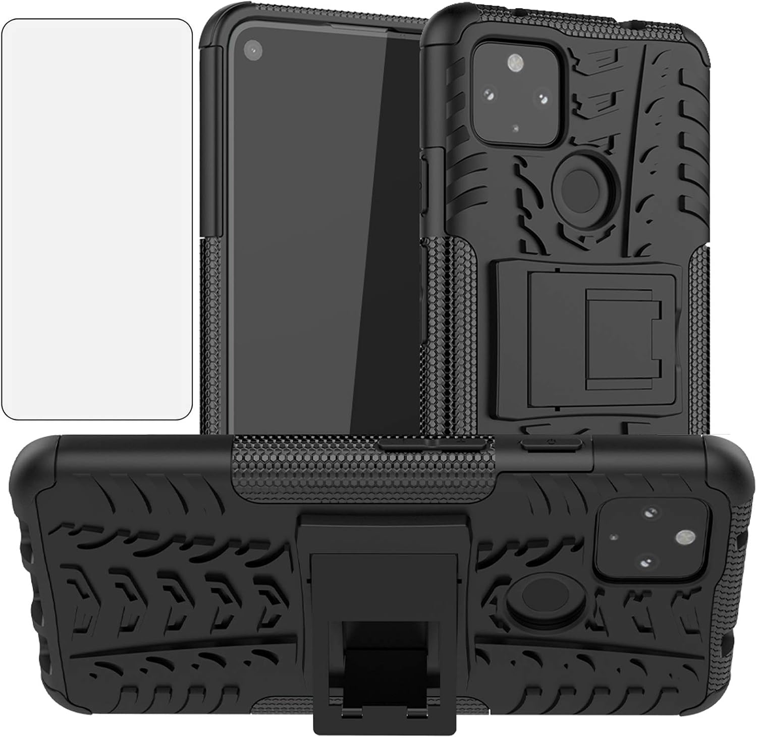 Amazon.com: Phone Case for Google Pixel 4a 5G 6.2 with Tempered Glass ...
