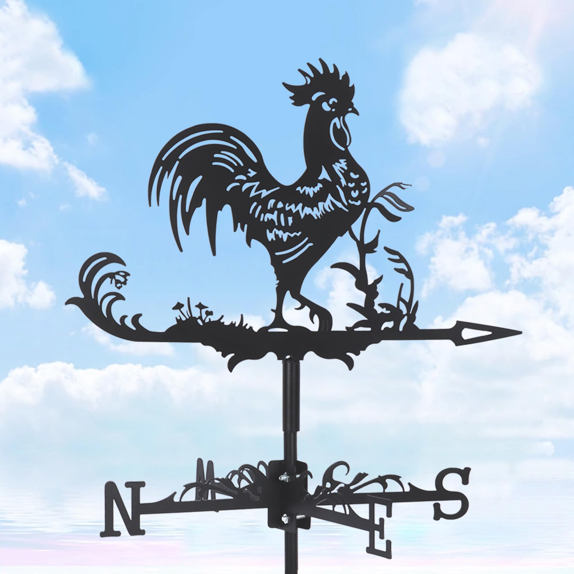 Elbourn Weathervanes, Stainless Steel Rooster Weather Vane Chicken Wind ...