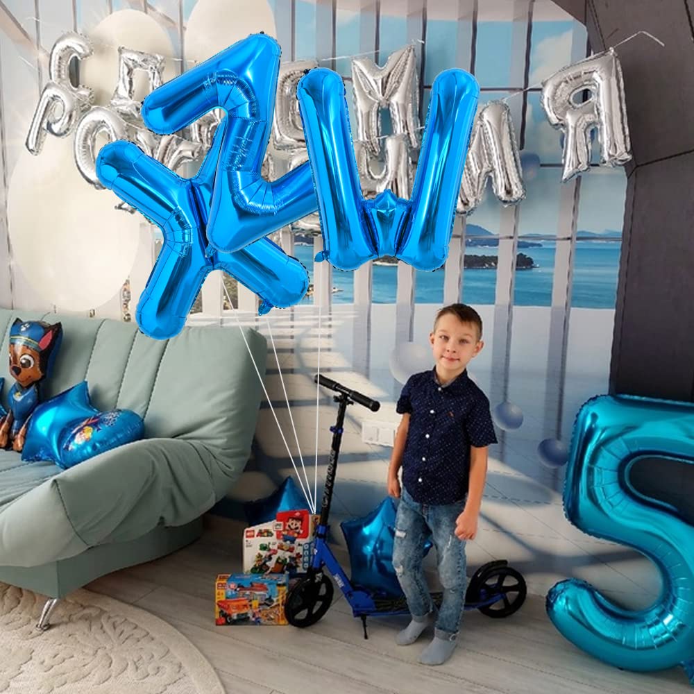 Snapklik.com : TONIFUL 40 Inch Large Blue Letter W Balloon - Giant ...