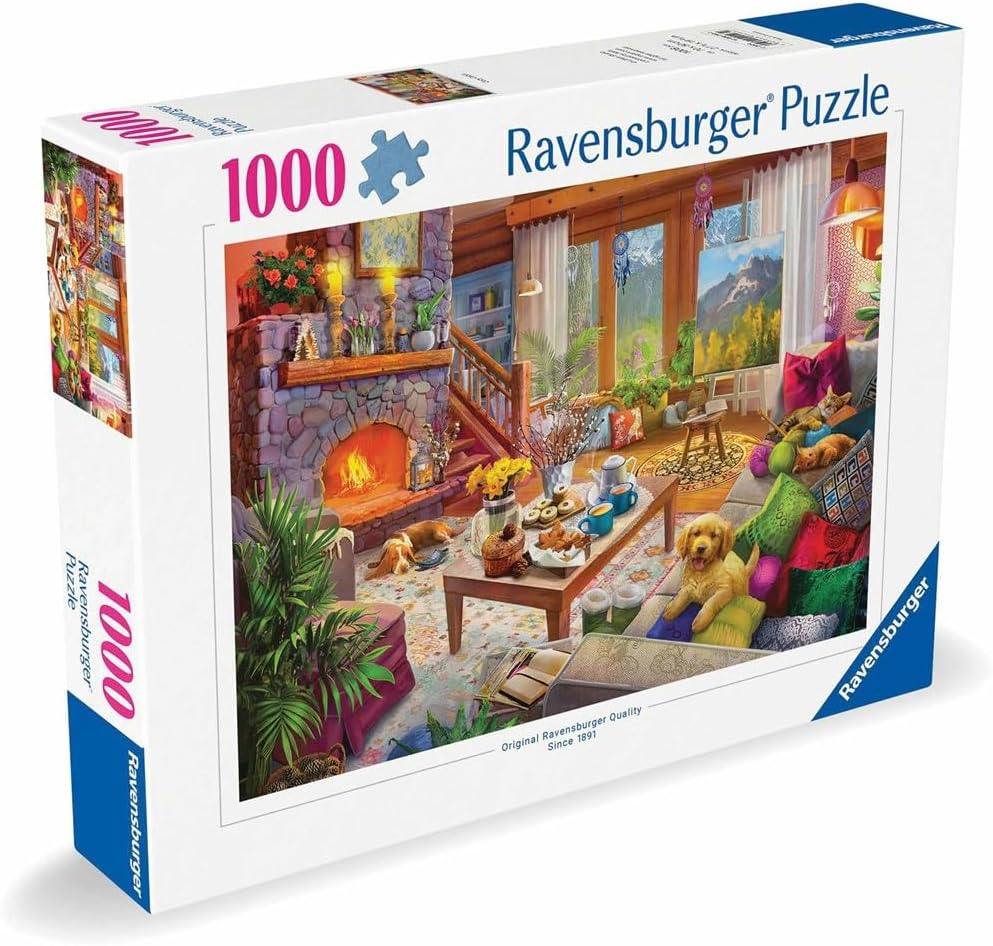 Amazon.com: Ravensburger Cozy Cabin 1000 Piece Jigsaw Puzzle for Adults ...