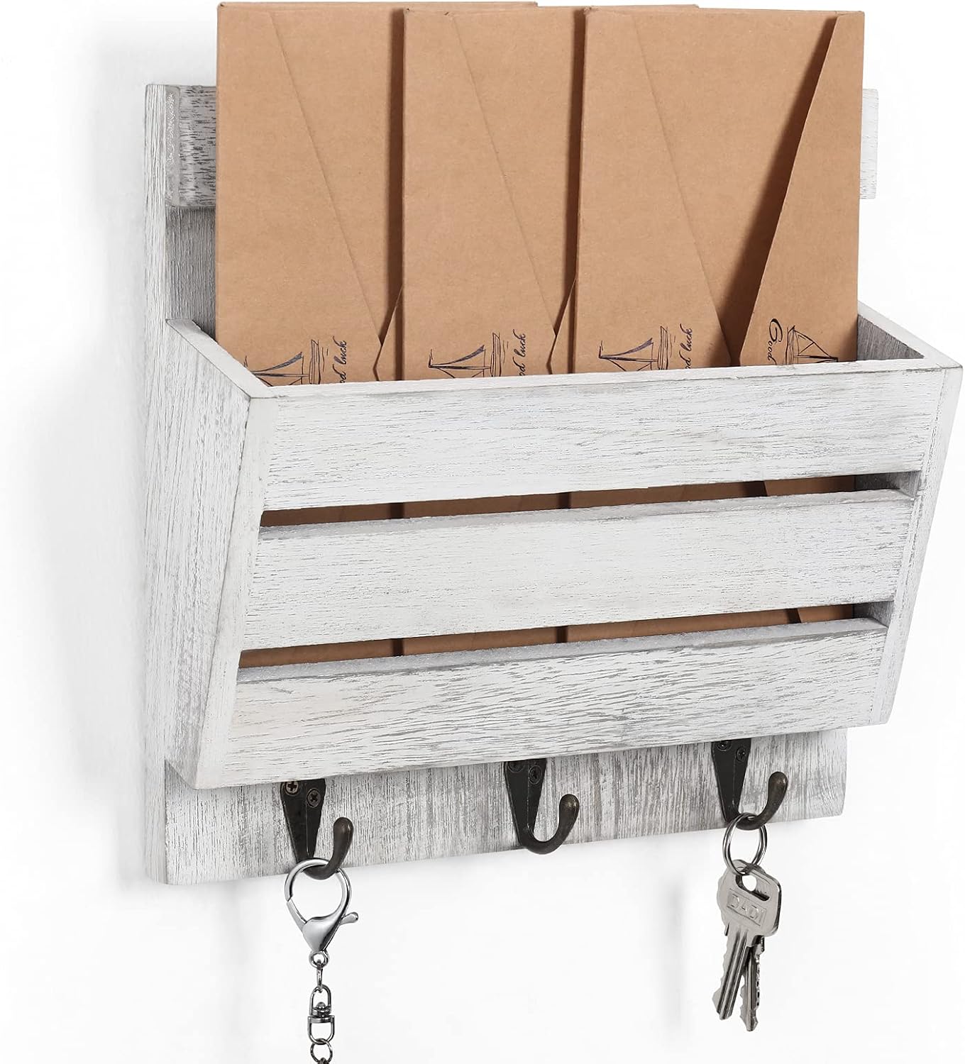 Amazon.com: Wall Mount Mail sorter Organizer,Rustic Entryway Mail ...