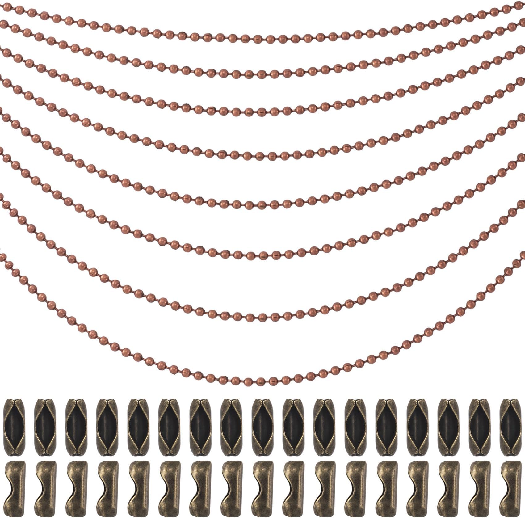 Amazon.com: 150pcs Colored Ball Bead Chains, Metal Ball Chain Necklace ...