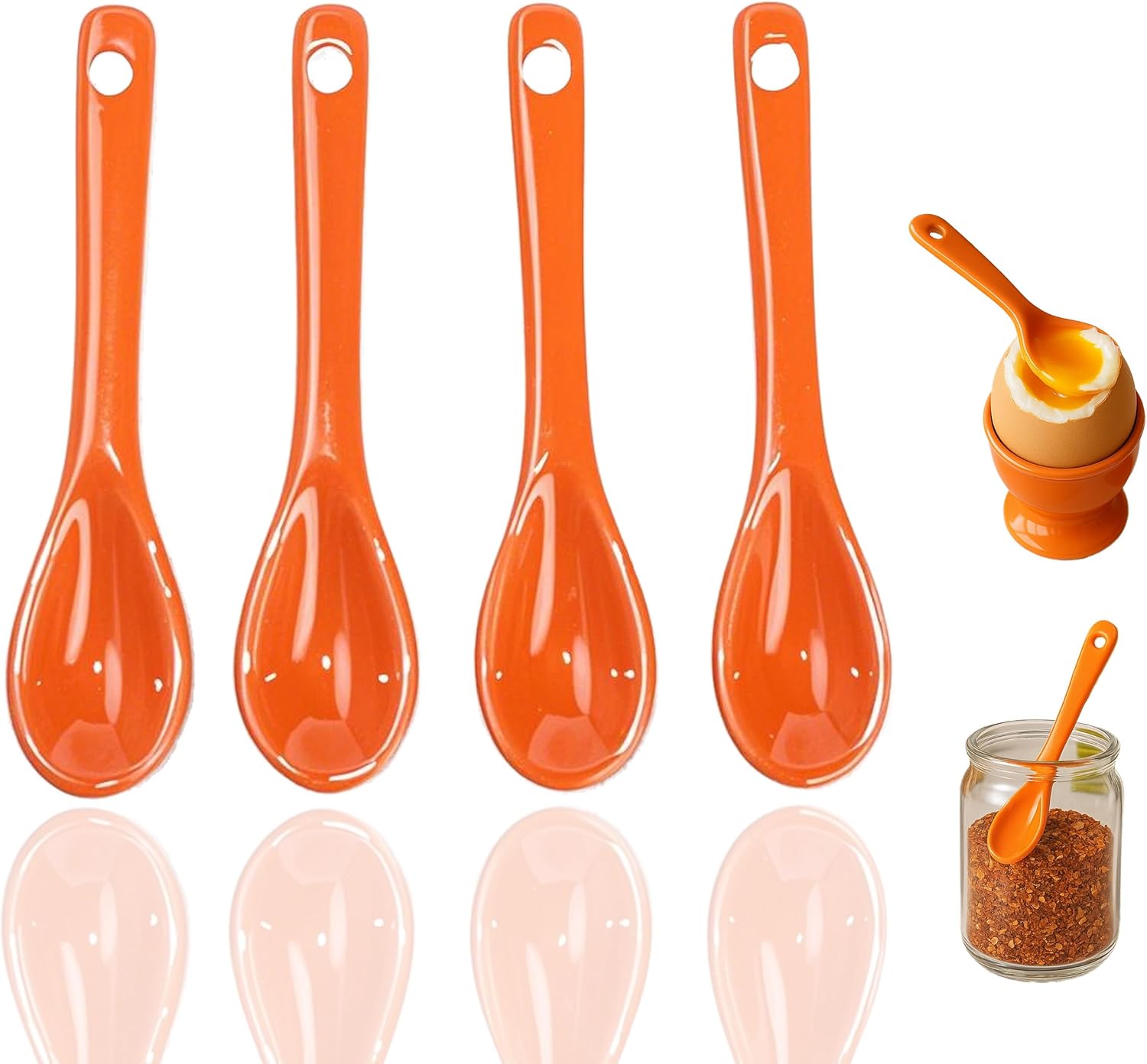 Amazon.com: PTORIZNY 4PCS Tiny Spoons for Spices, Ceramic Salt Spoon 3. ...