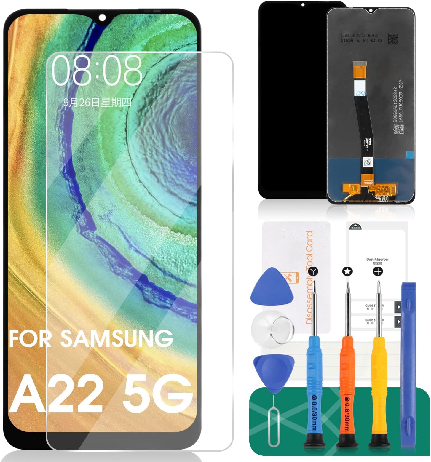 Amazon.com: for Samsung Galaxy A22 5G Screen Replacement for Galaxy A22 ...