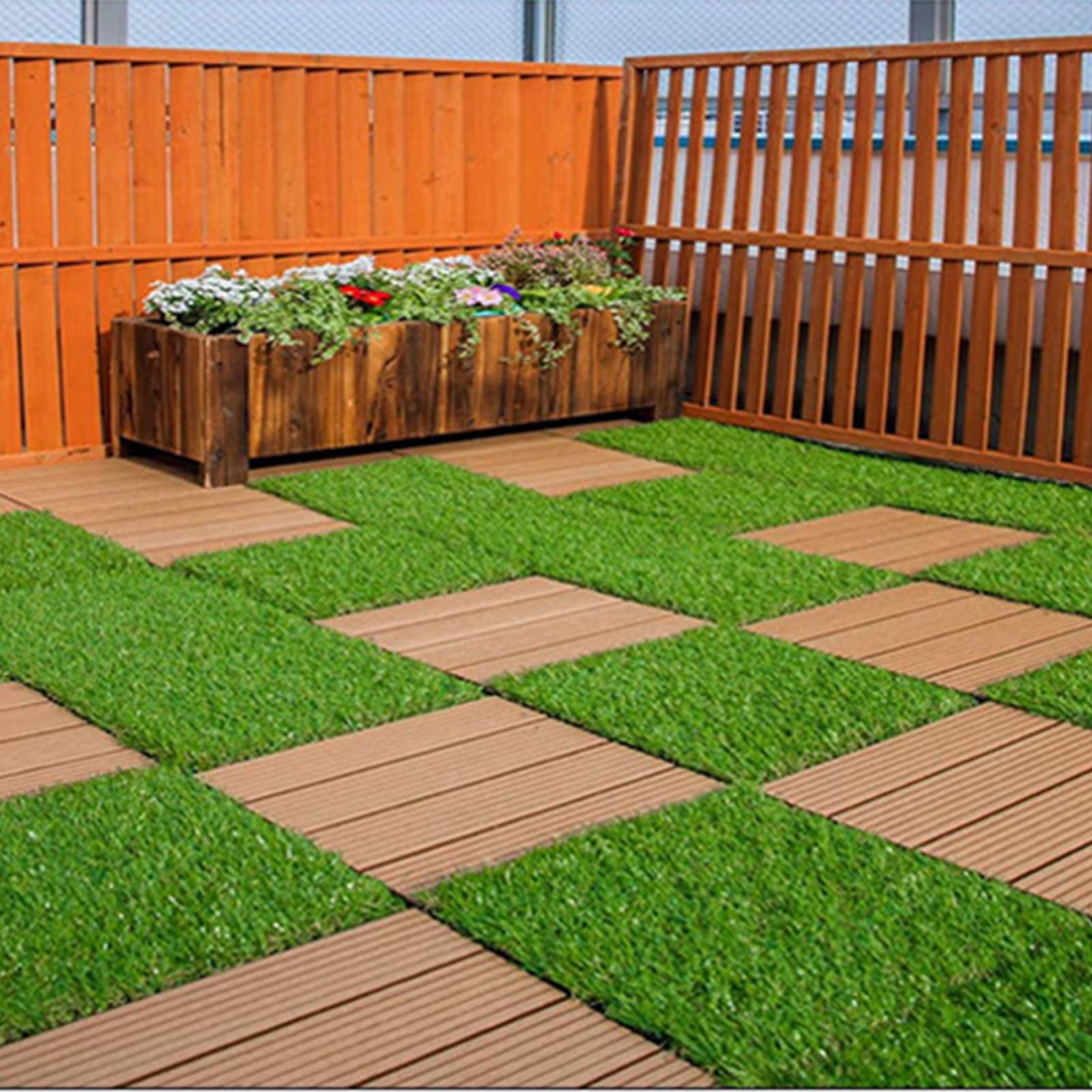 Deck Over Grass Squares