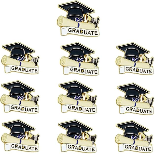 Amazon.com: TANG SONG 10 PCS Doctoral Cap Graduation Brooch ...
