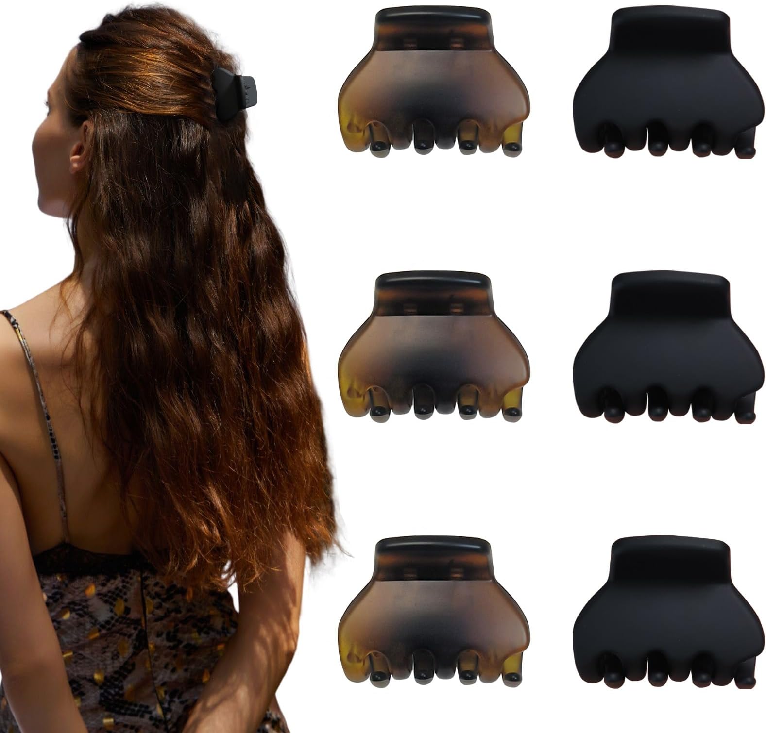 Amazon.com : Nalodu Hair Claw Clips, 2 Pack 4.3 Inch Non-Slip ...