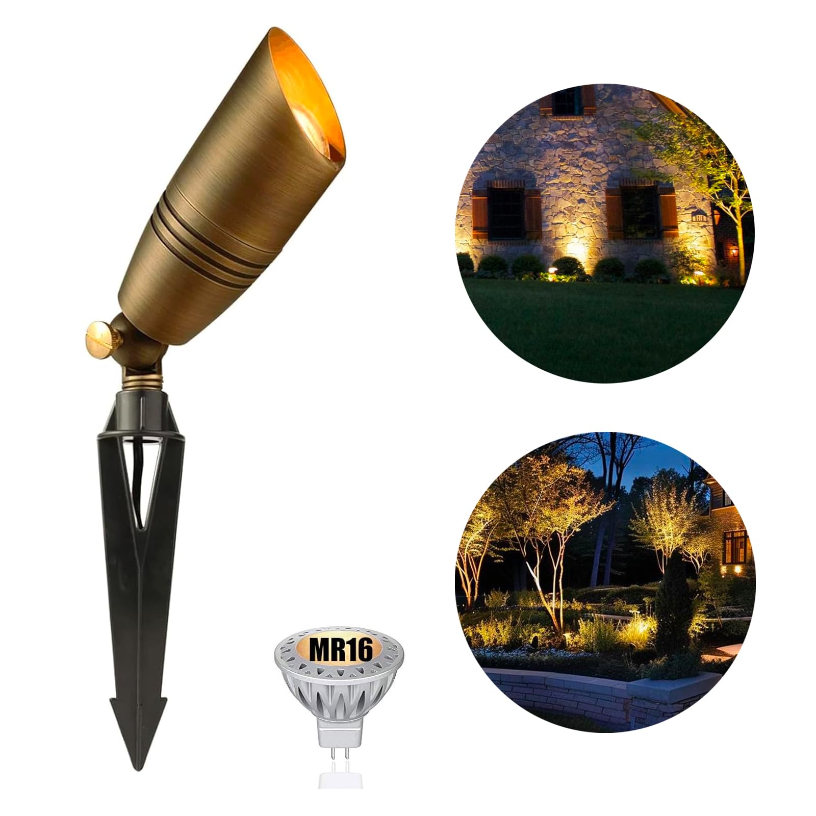 Snapklik.com : LED Brass Spotlight Uplight 12V Low Voltage Landscape ...