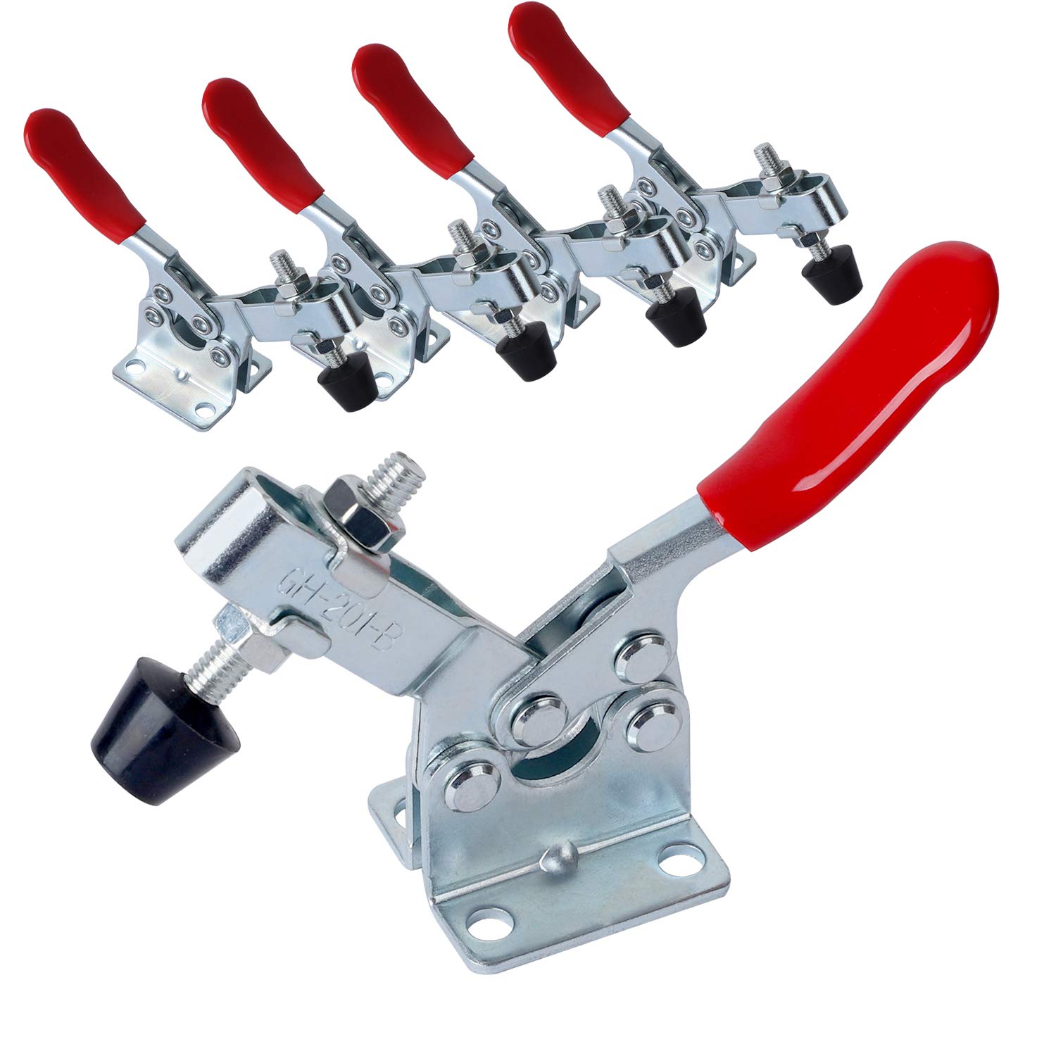 Snapklik.com : 20 Packs 201B Toggle Clamp Set, 198Lbs Red Adjustable ...
