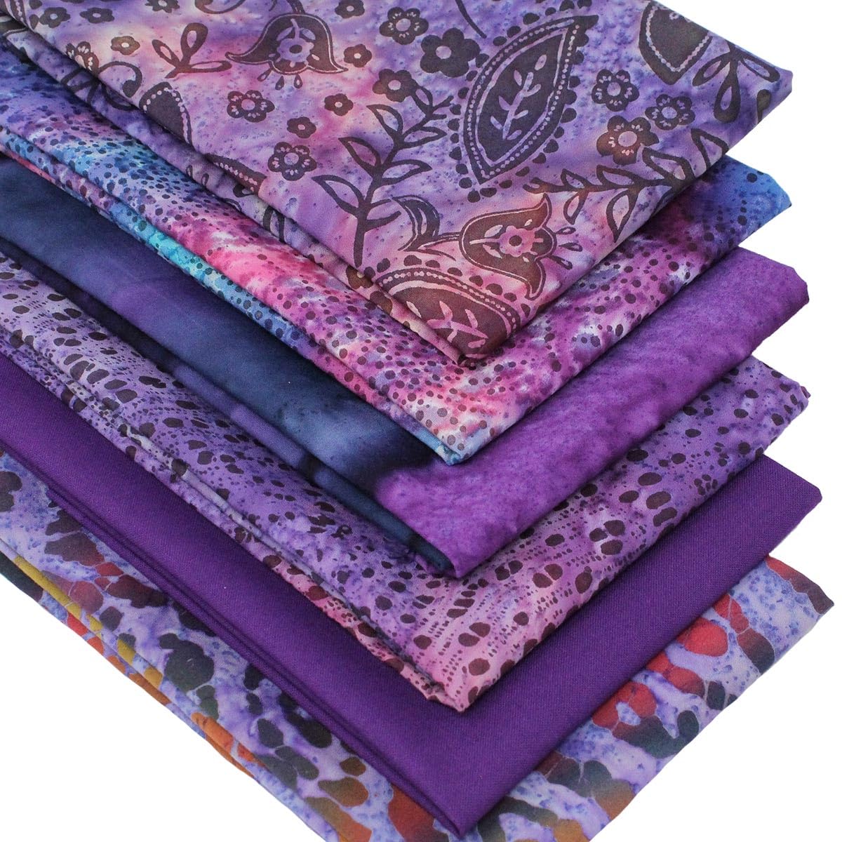 6 Fat Quarters Batik Bundle - Purple Vision A Stunning Set of Batik ...