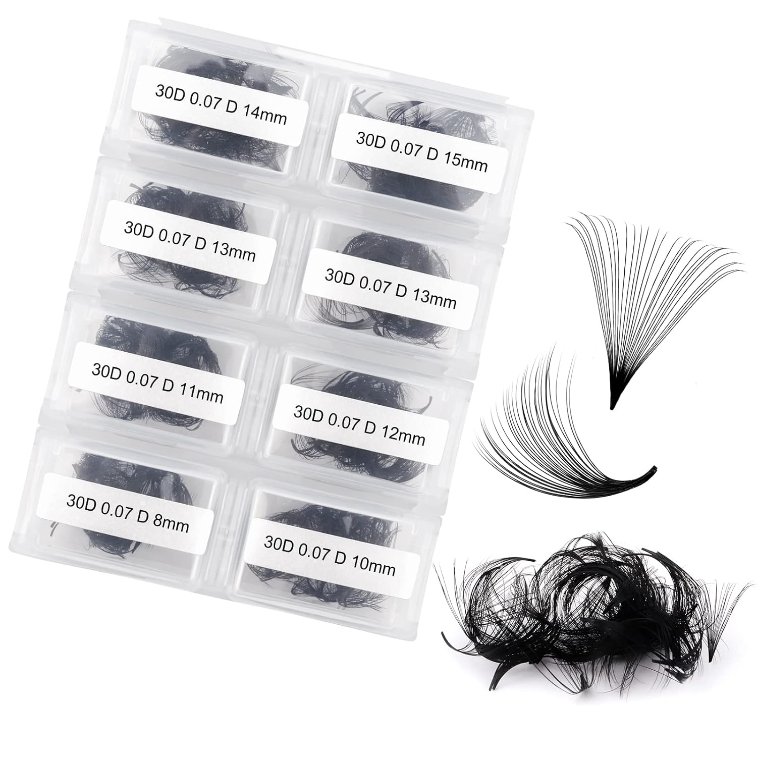 Amazon.com: Lash Extension 30D Premade Fans Eyelash Extensions 600pcs ...
