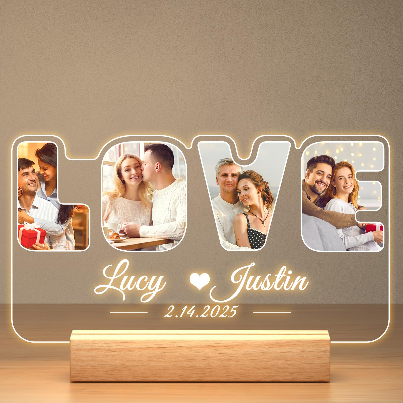 Amazon.com - Personalized Picture Frames with Photos, Custom Acrylic ...