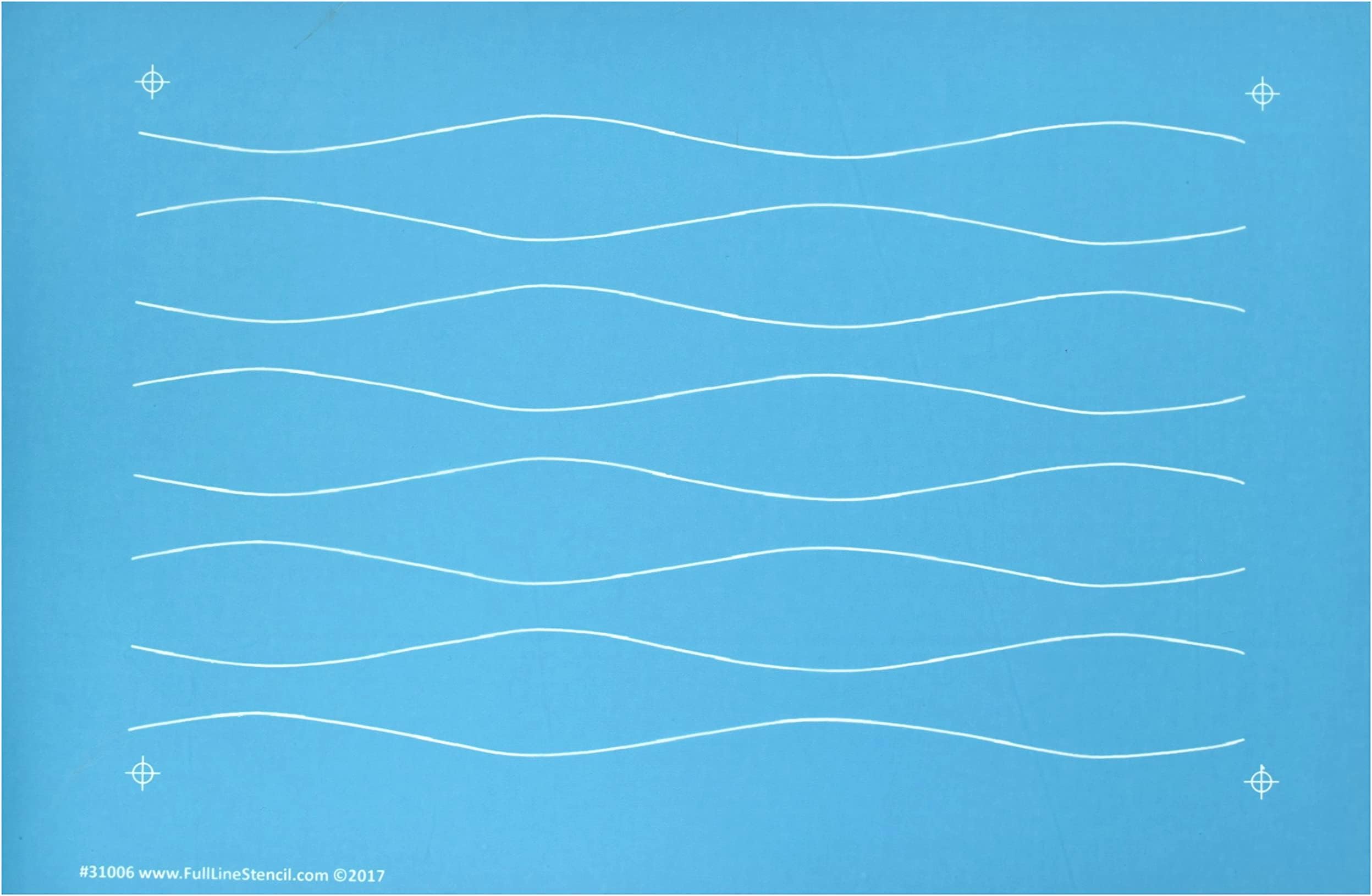 Amazon.com : Full Line Stencil - Modern Waves - Edge to Edge Nylon Mesh ...