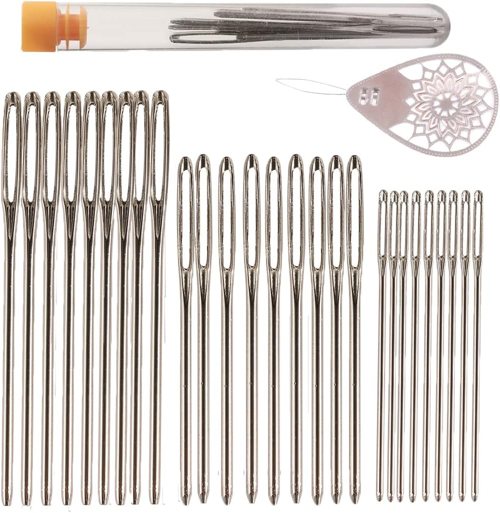Amazon.com: Leadigol 27pcs Sewing Needles,Large Eye Embroidery Needles ...