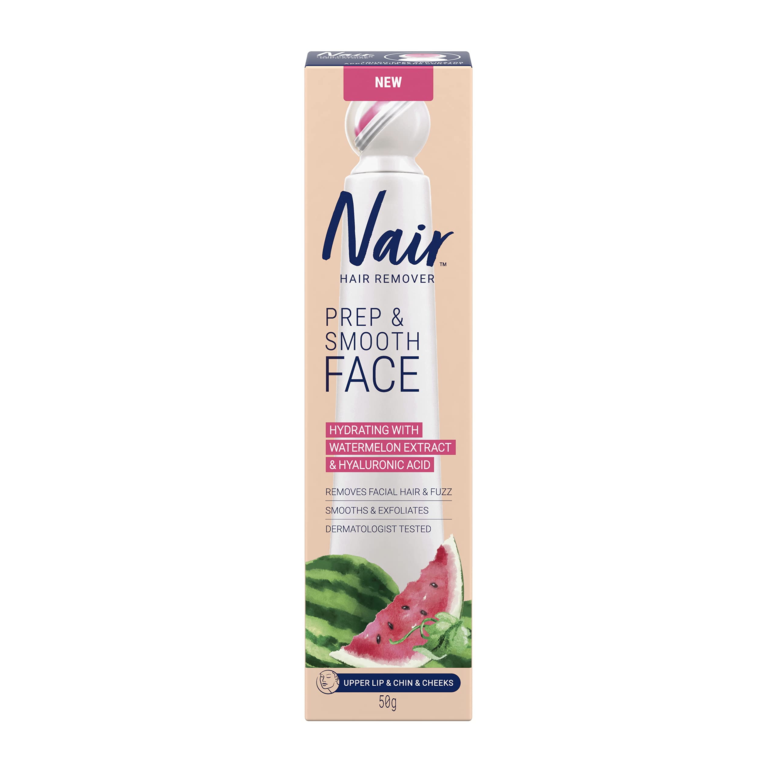 Nair Prep and Smooth Face, Facial Hair Remover, Touch Free Hair Removal ...