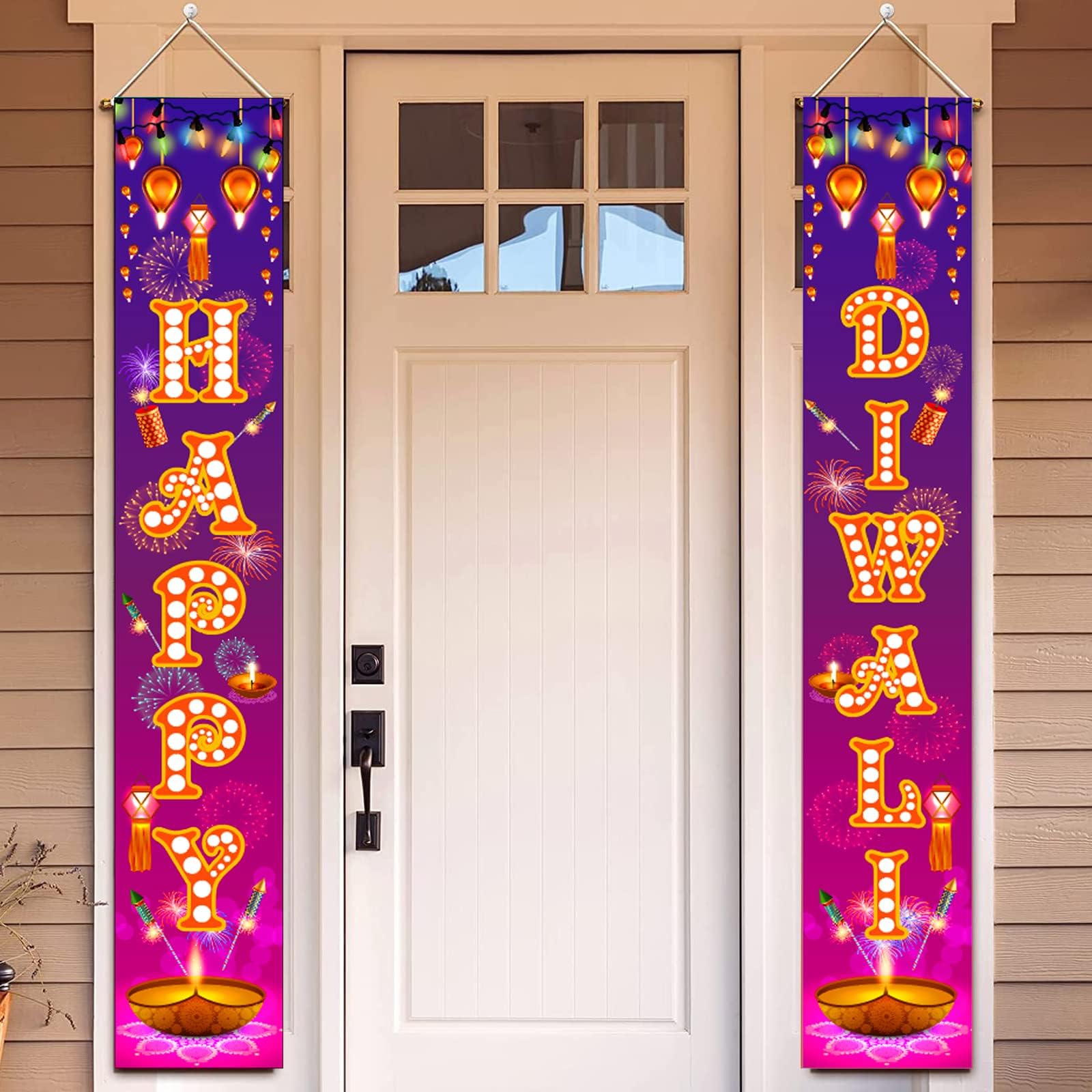 Amazon.com: Diwali Decoration Outdoor Indoor Happy Diwali Porch Sign ...