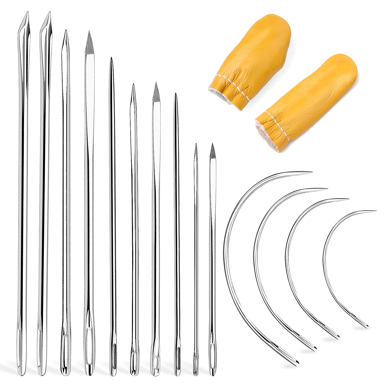 14 Pcs Heavy Duty Sewing Needles Kit, Leather Sewing Needle Combination ...