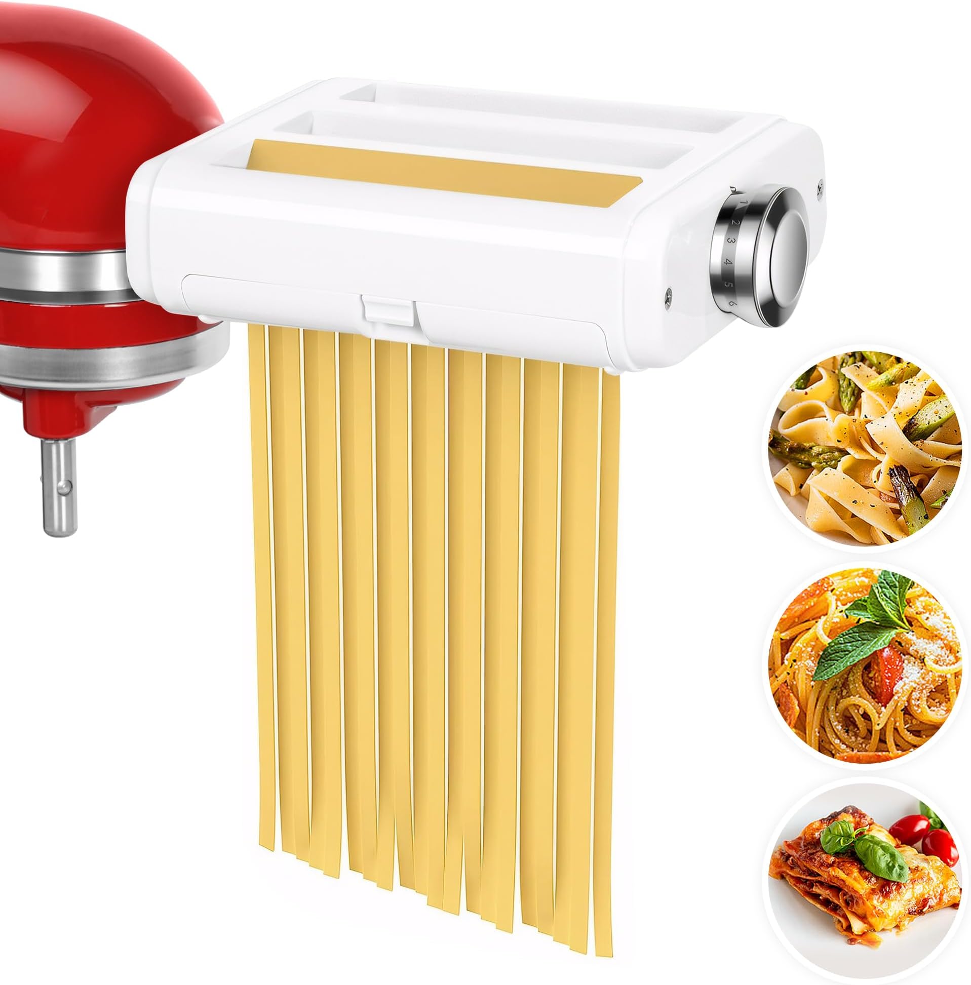 Amazon.com: Pasta Maker Attachment 3 in 1 Set for KitchenAid Stand ...