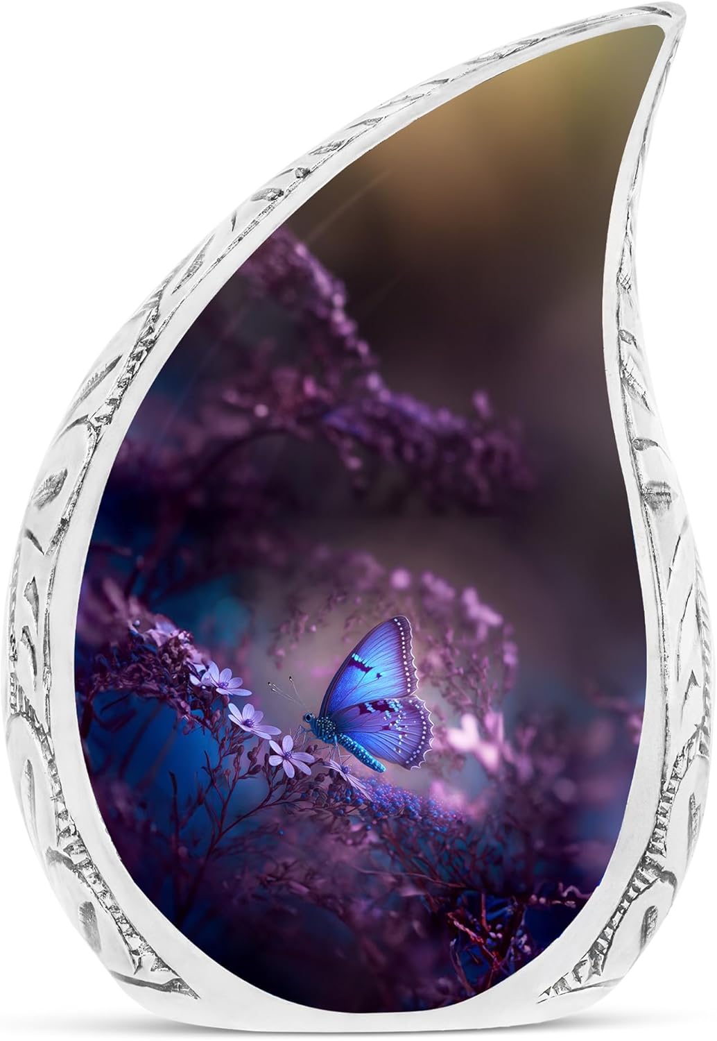 Amazon.com: PARUHAS Purple Butterfly Teardrop Keepsake for Adult Human ...