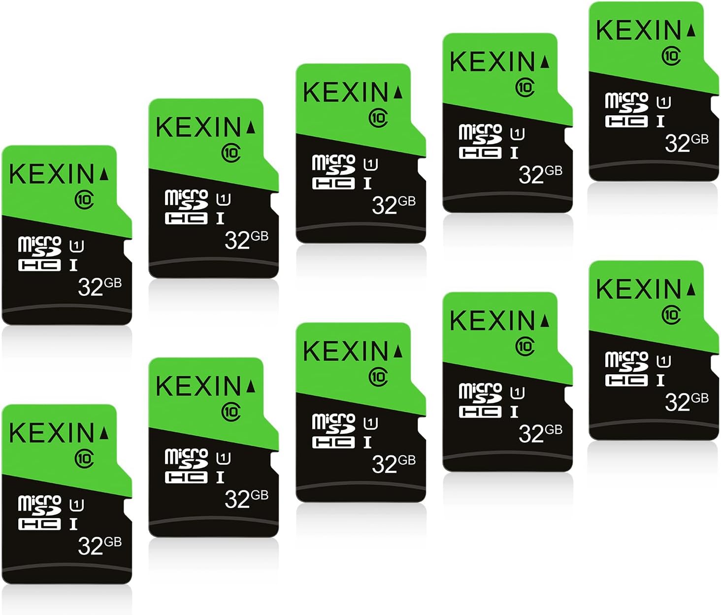 KEXIN Micro SD Card 32GB 10 Pack High Speed 85MB/s Card Micro SD Memory ...