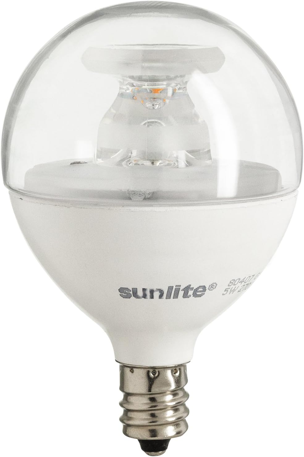 Amazon.com: Sunlite 80544 LED G16.5 Globe Light Bulb, 7 Watts (60W ...