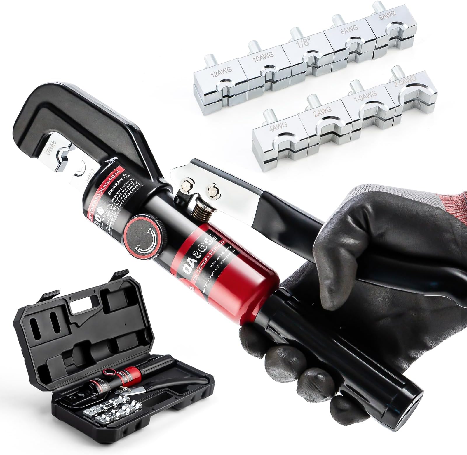 Posh Collection Hydraulic Crimping Tool Set 8T - Complete Cable Crimper ...