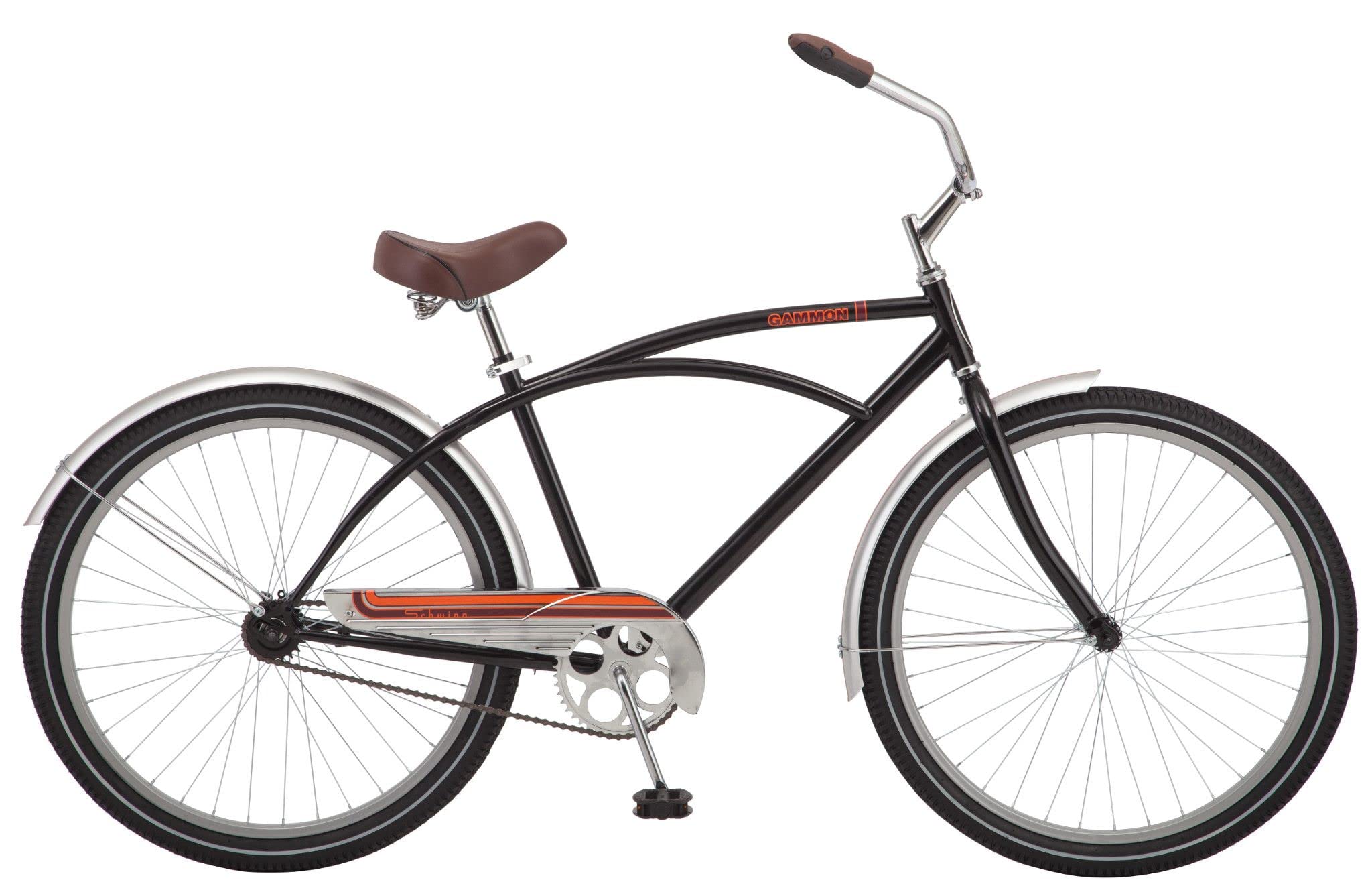 Schwinn Gammon Men's 18 Cruiser Bicycle, 18-Inch/Medium, Black, 18"/Medium