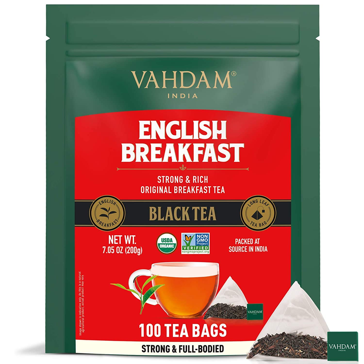 Amazon.com : VAHDAM,English Breakfast Tea (100 Tea Bags) | Black Tea ...