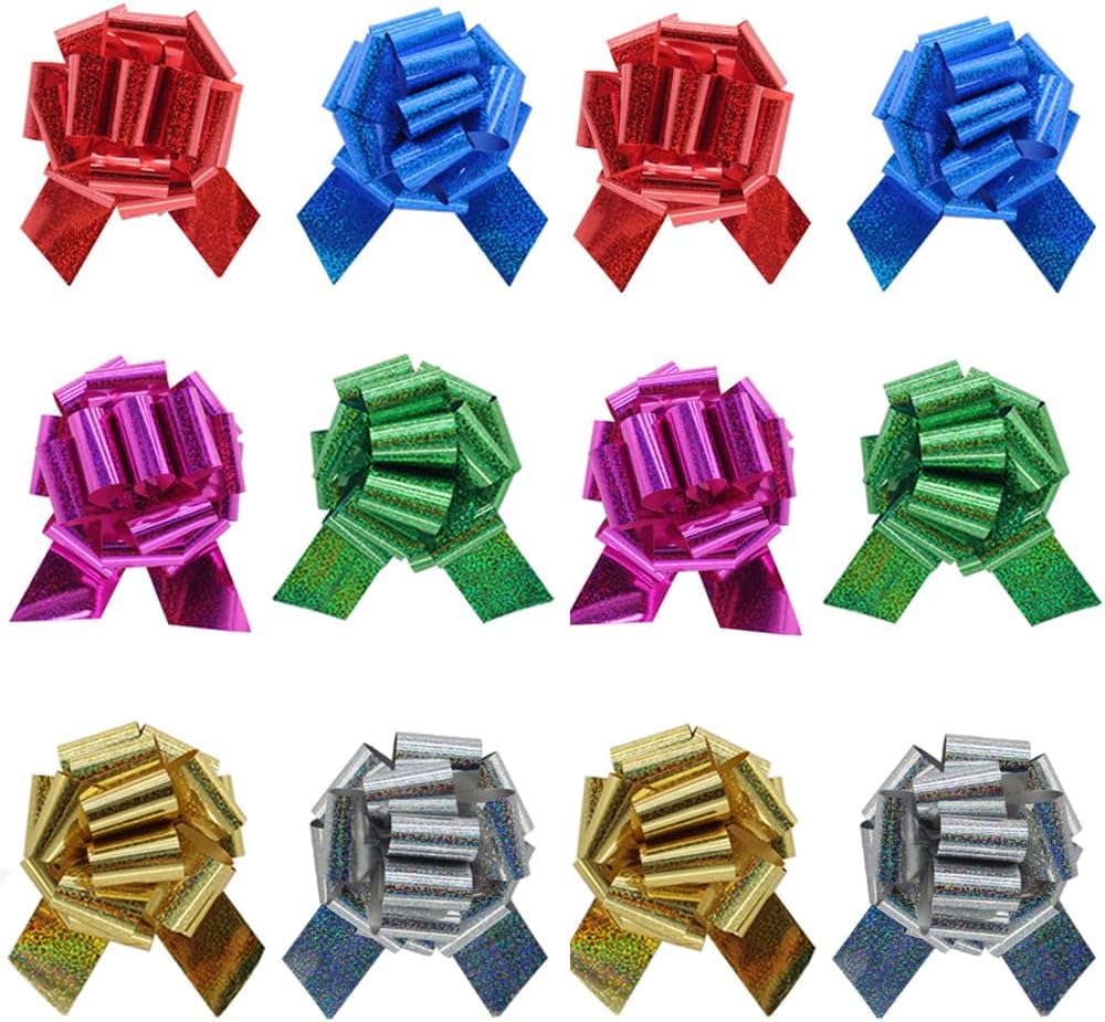 Amazon.com: 6 Inch Pull Bows for Gift Wrapping – Elegant Gift Wrapping ...