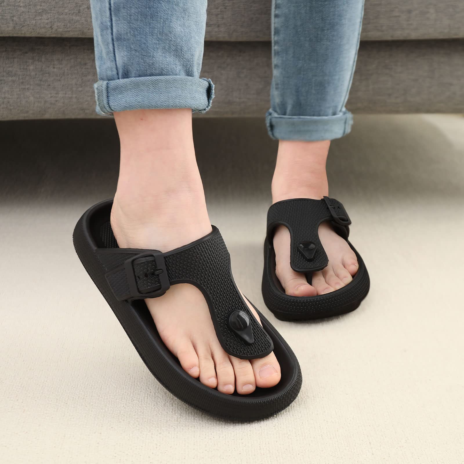 shevalues Pillow Flip Flops for Women Men with Arch Support ...