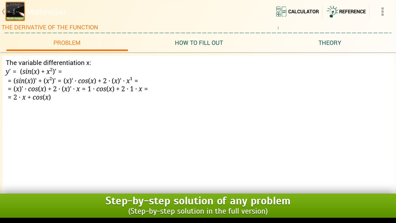 Math Helper: Algebra & Calculus - App on the Amazon Appstore