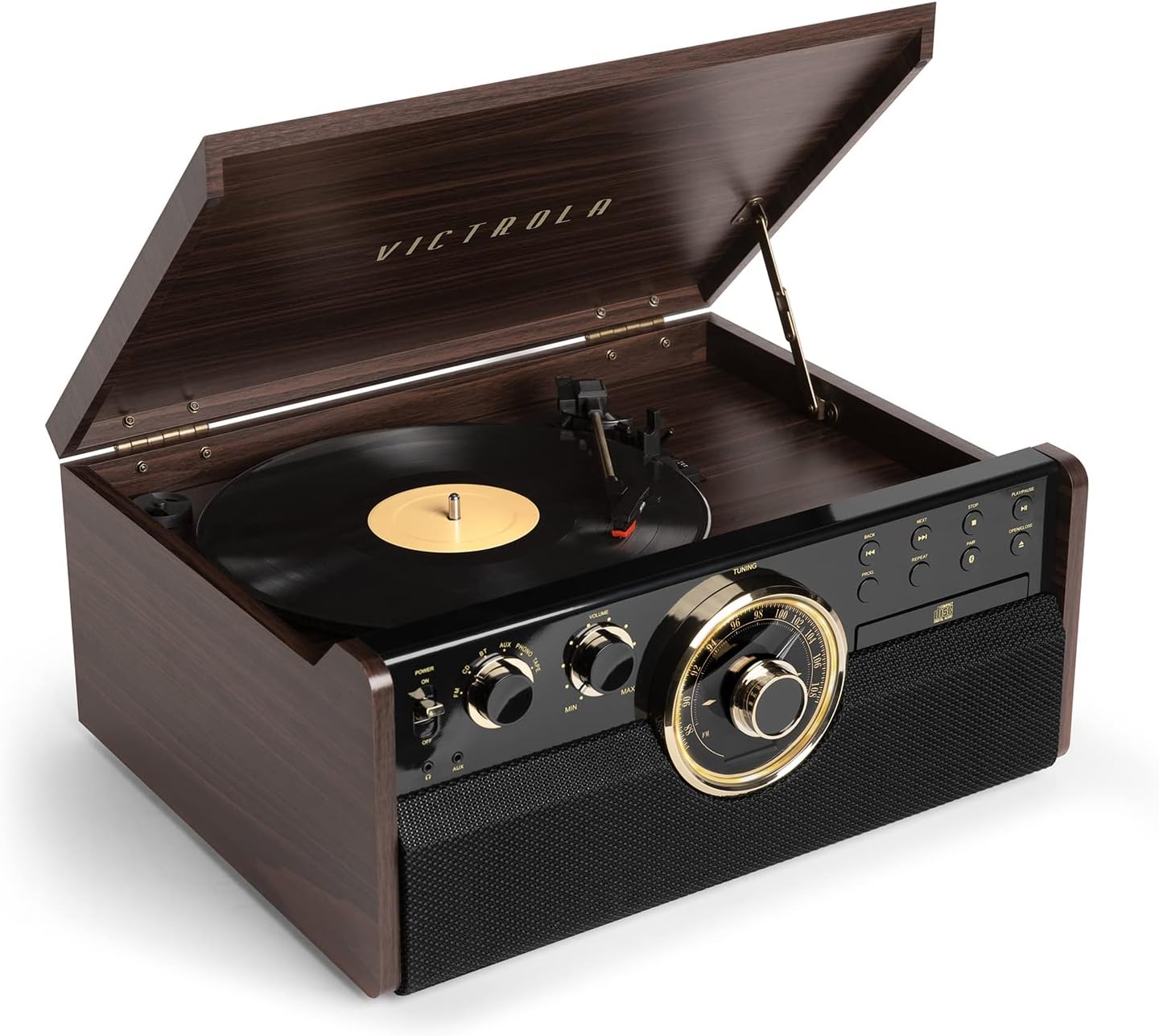 Amazon.com: Victrola Nostalgic 7-in-1 Bluetooth Record Player ...